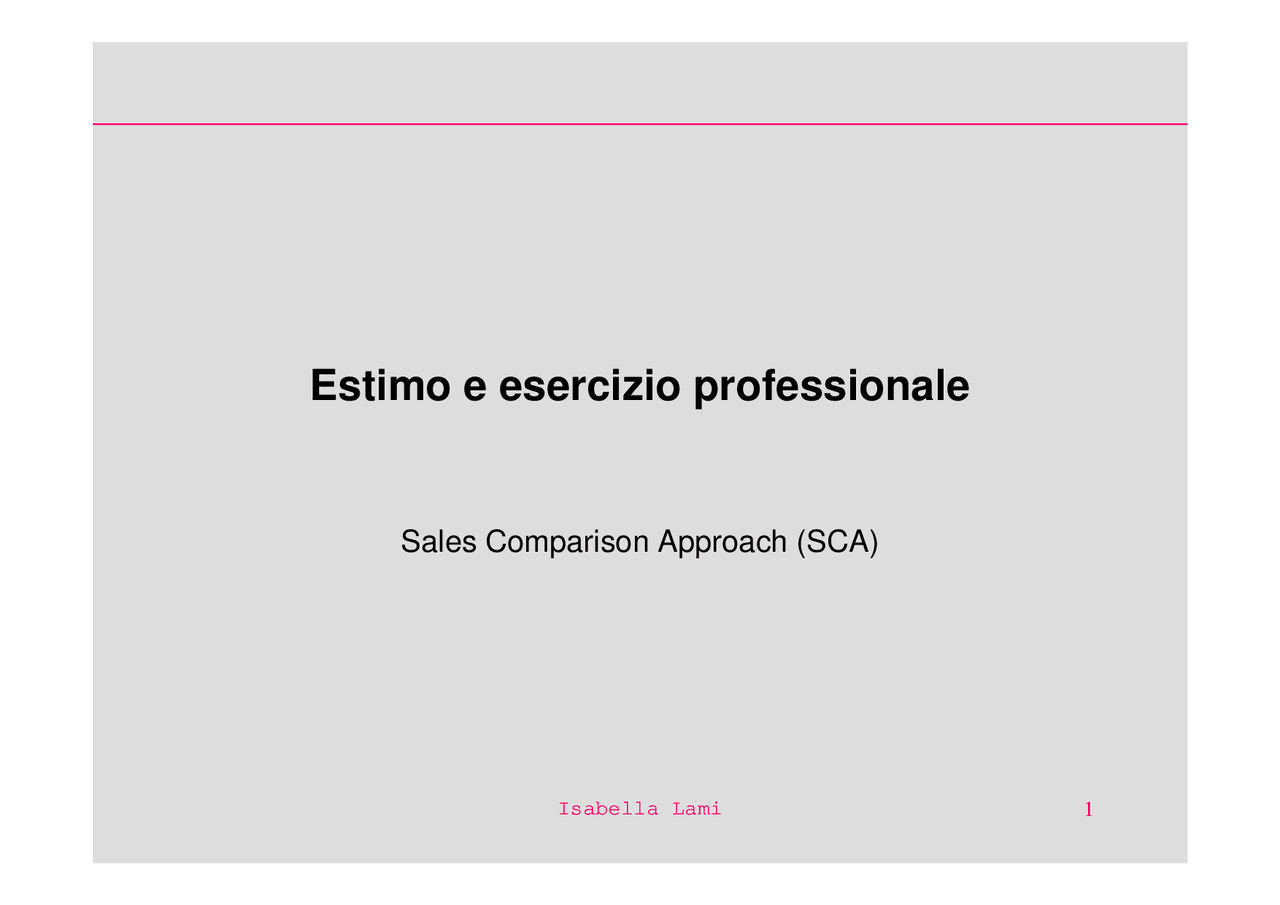 Dispense Del Corso Di Estimo Parte 7 Docsity
