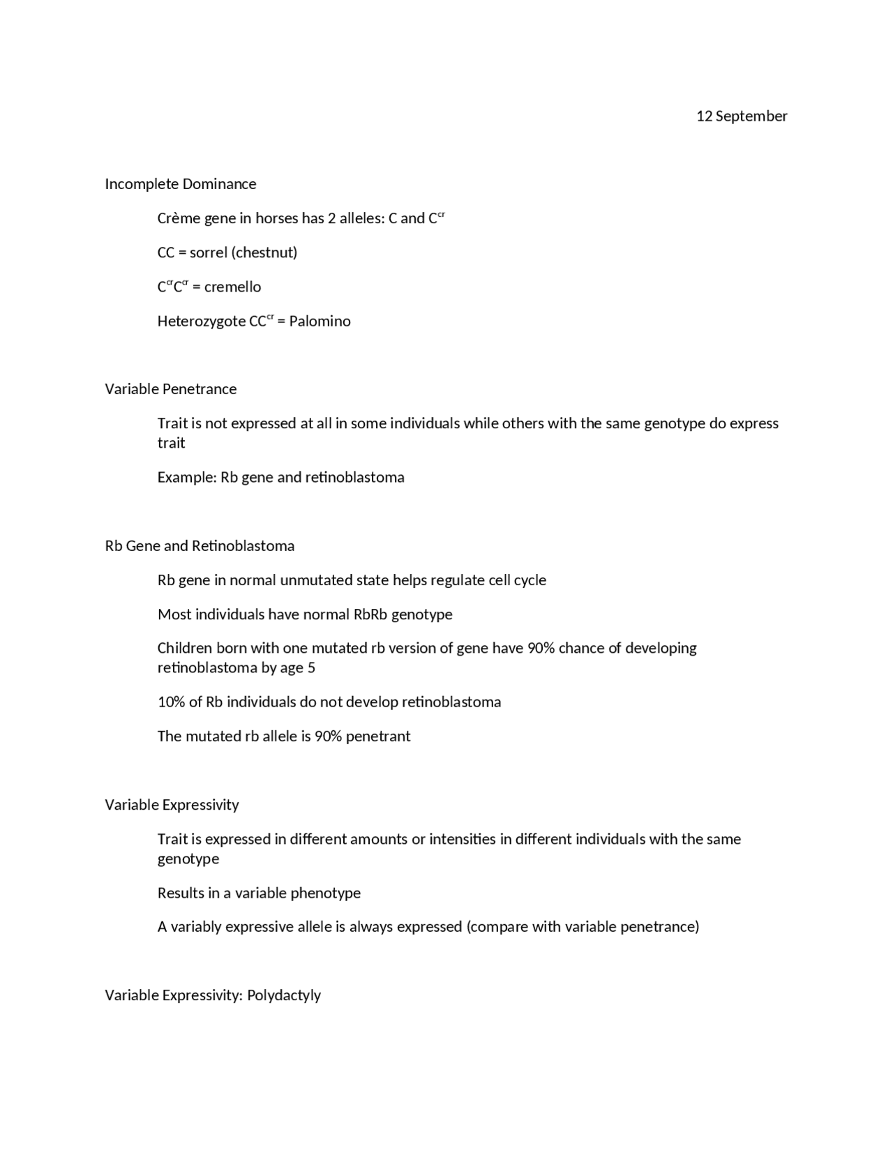 Incomplete Dominance Principles Of Genetics Socr 330 Docsity