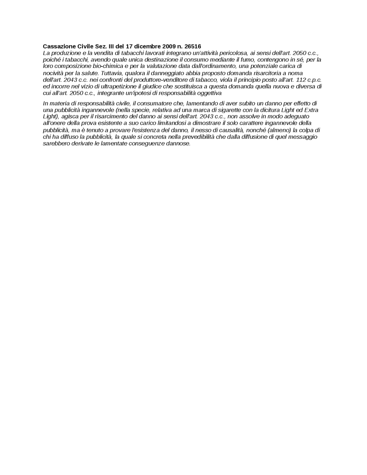 Cassazione Civile Sez Docsity