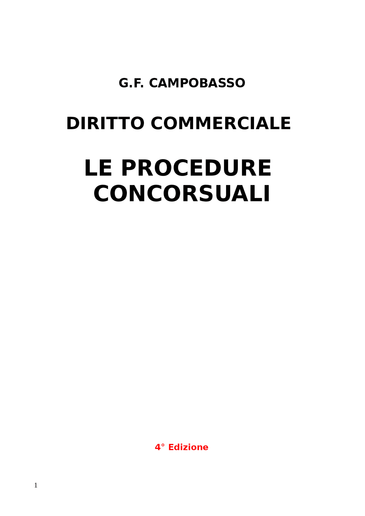 Le Procedure Concorsuali Docsity