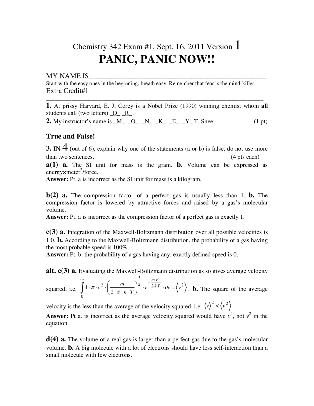 15 Solved Problems On Compression Factor Of Gas Exam 1 Chem 342