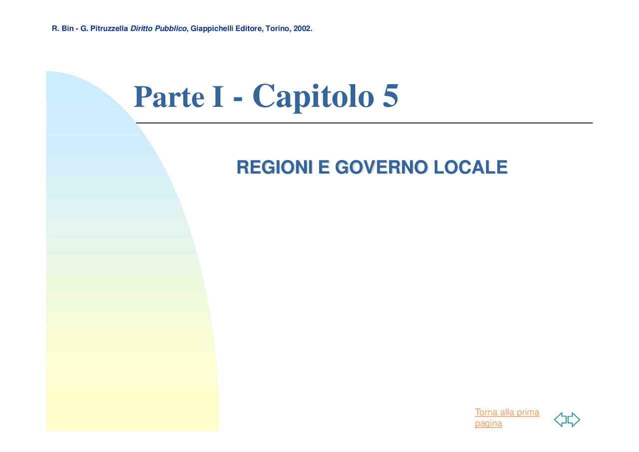 5REGIONI E GOVERNO LOCALE - Docsity