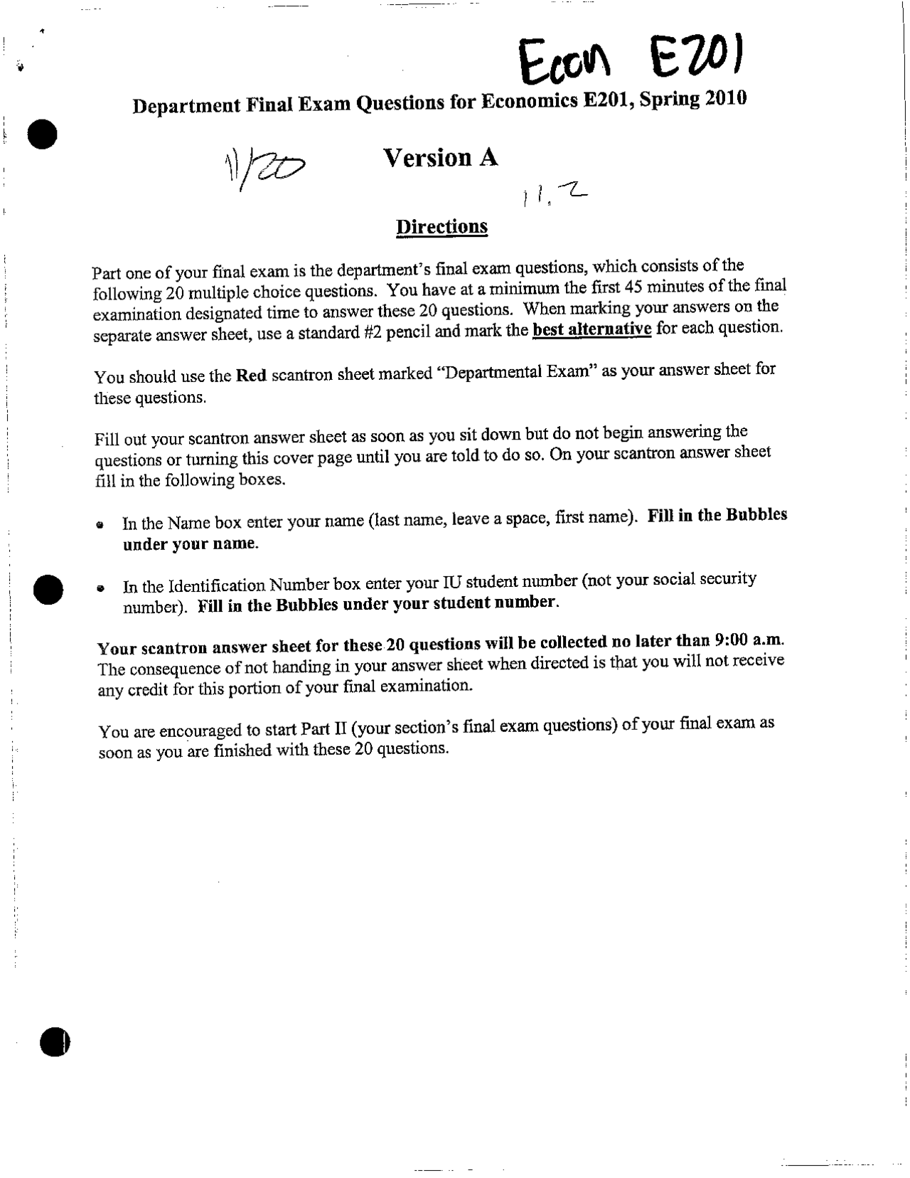 Questions For Final Exam Introduction To Microeconomics Econ Docsity