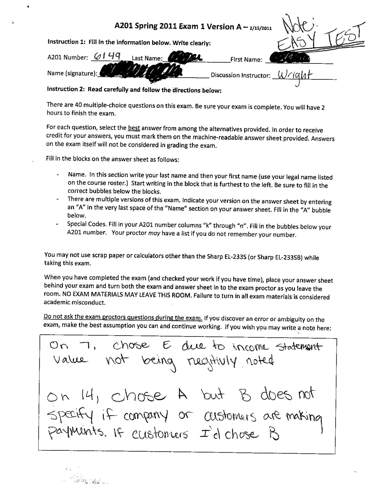 Questions For Exam 1 Introduction To Financial Accounting Bus Docsity