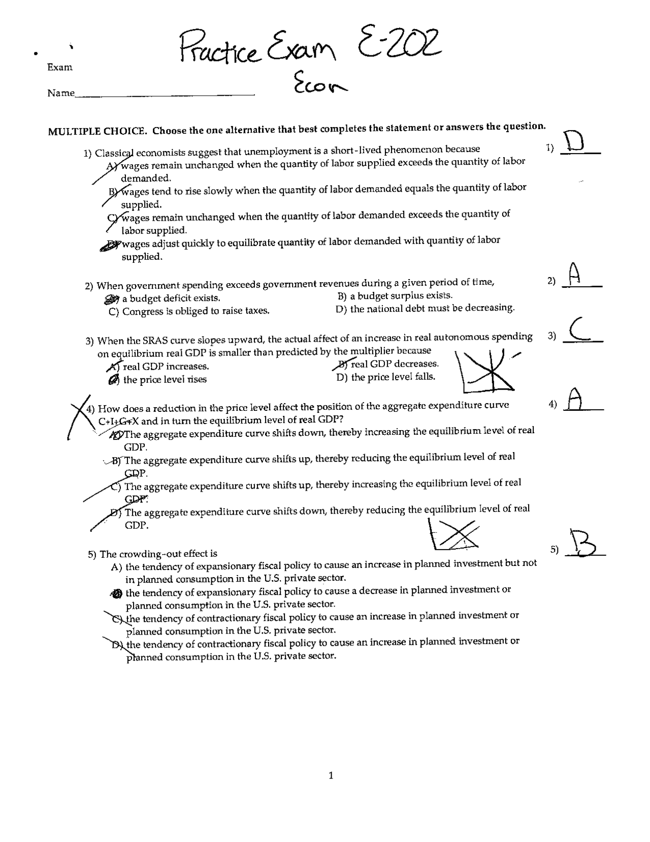 Midterm Exam Answer Key Introduction To Microeconomics Econ Docsity