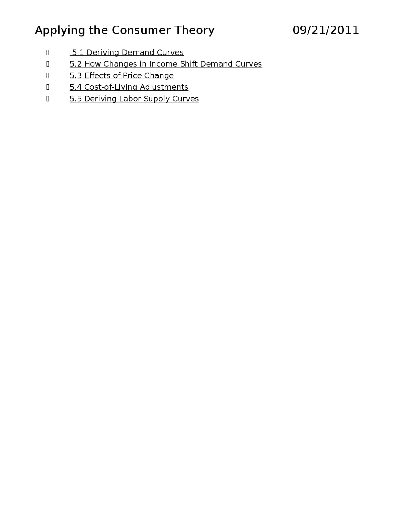 Applying The Consumer Theory Intermediate Microeconomics Ec 301