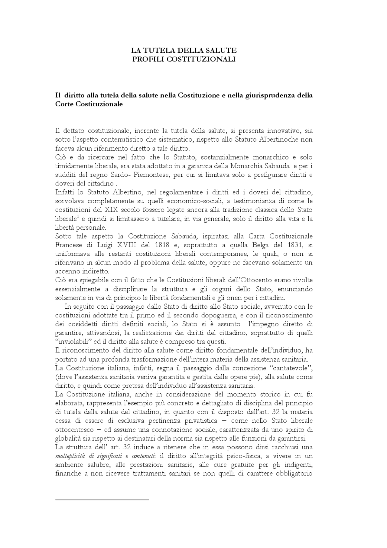 Dispense Diritto Sanitario Docsity