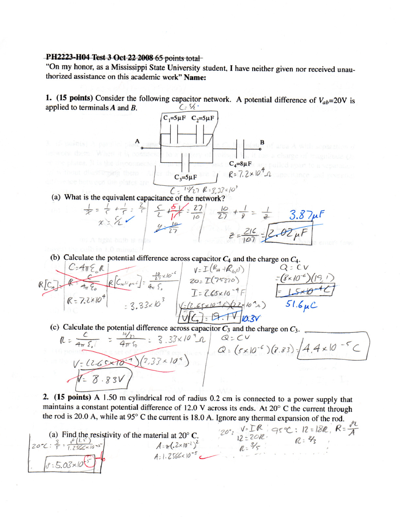 7 Questions With Solutions For Exam 3 Physics Ii Ph 2223 Examens