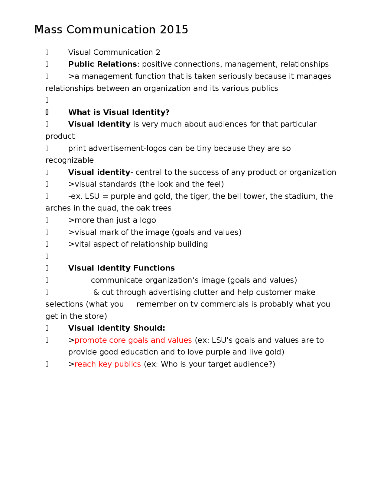 Review Sheet For Mass Communication Mc 2015 Docsity