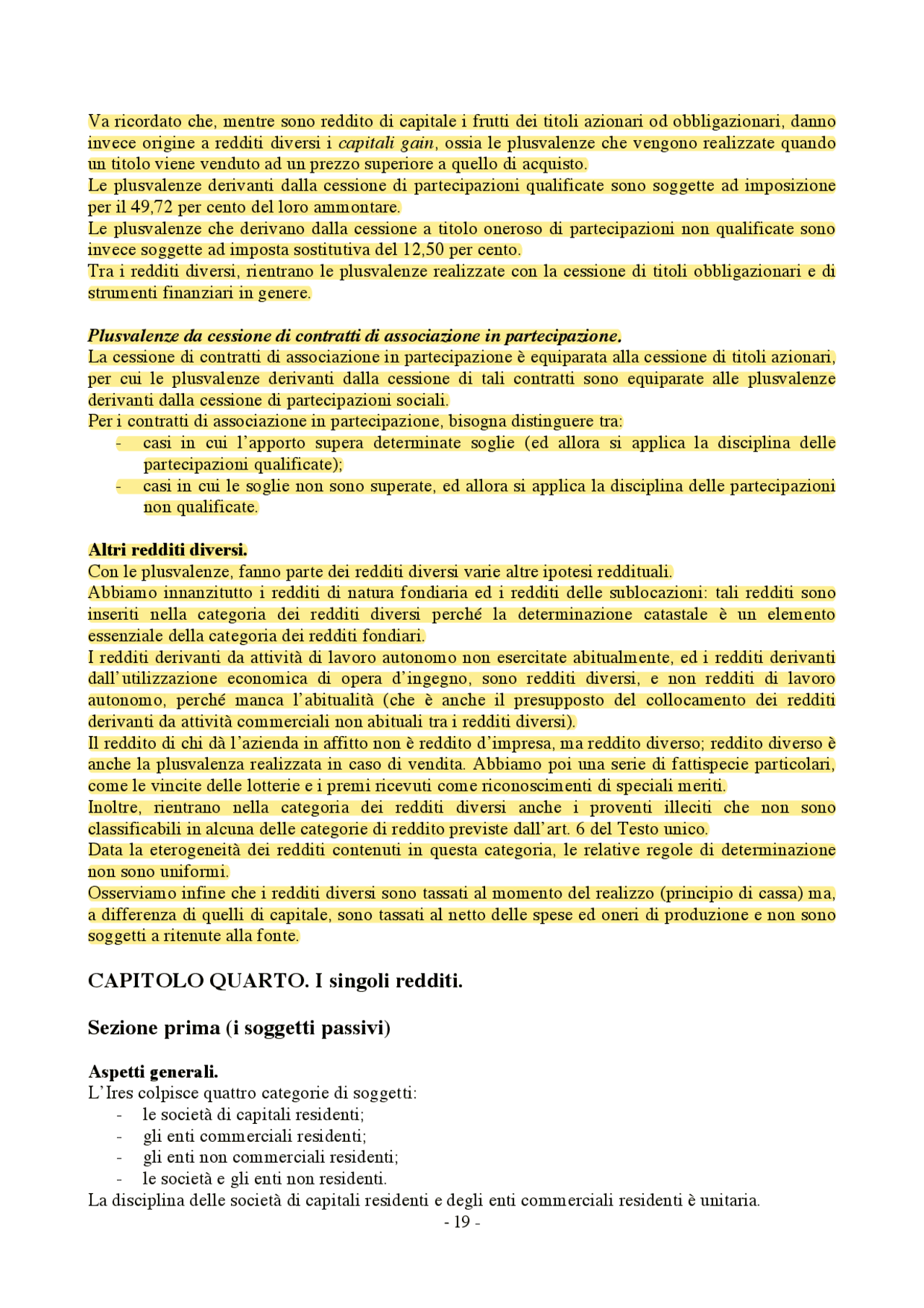 Dispense Di Diritto Tributario Parte Speciale Ii Tesauro Docsity