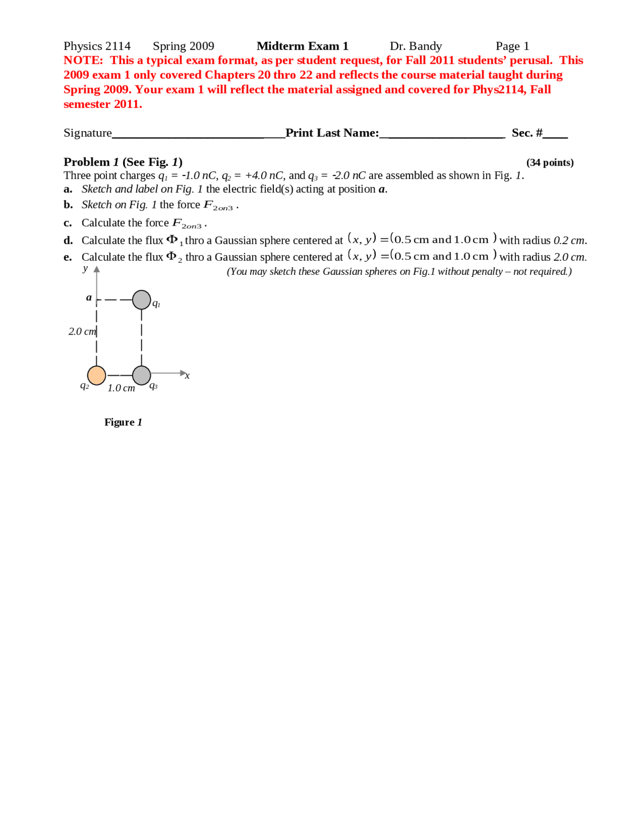 How To Calculate Flux Through Gaussian Sphere And Electrical Potential