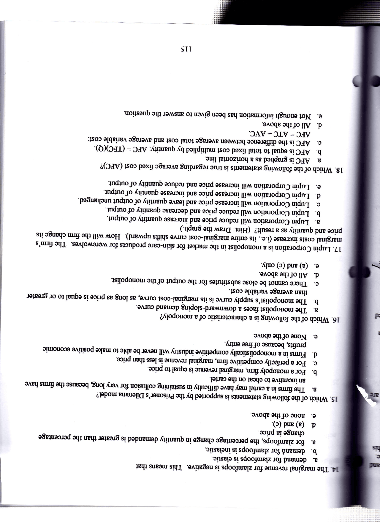 Midterm Exam Part 2 Introduction To Microeconomics Ec 201 Docsity