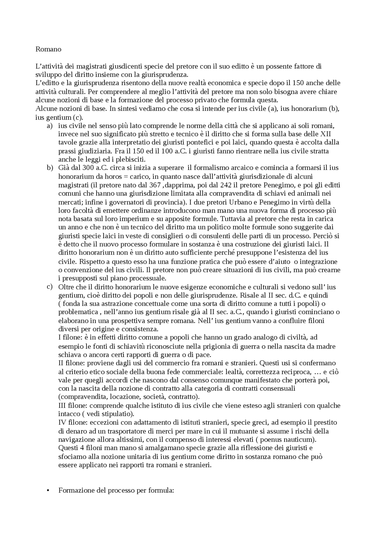 Dispense Di Diritto Romano Docsity