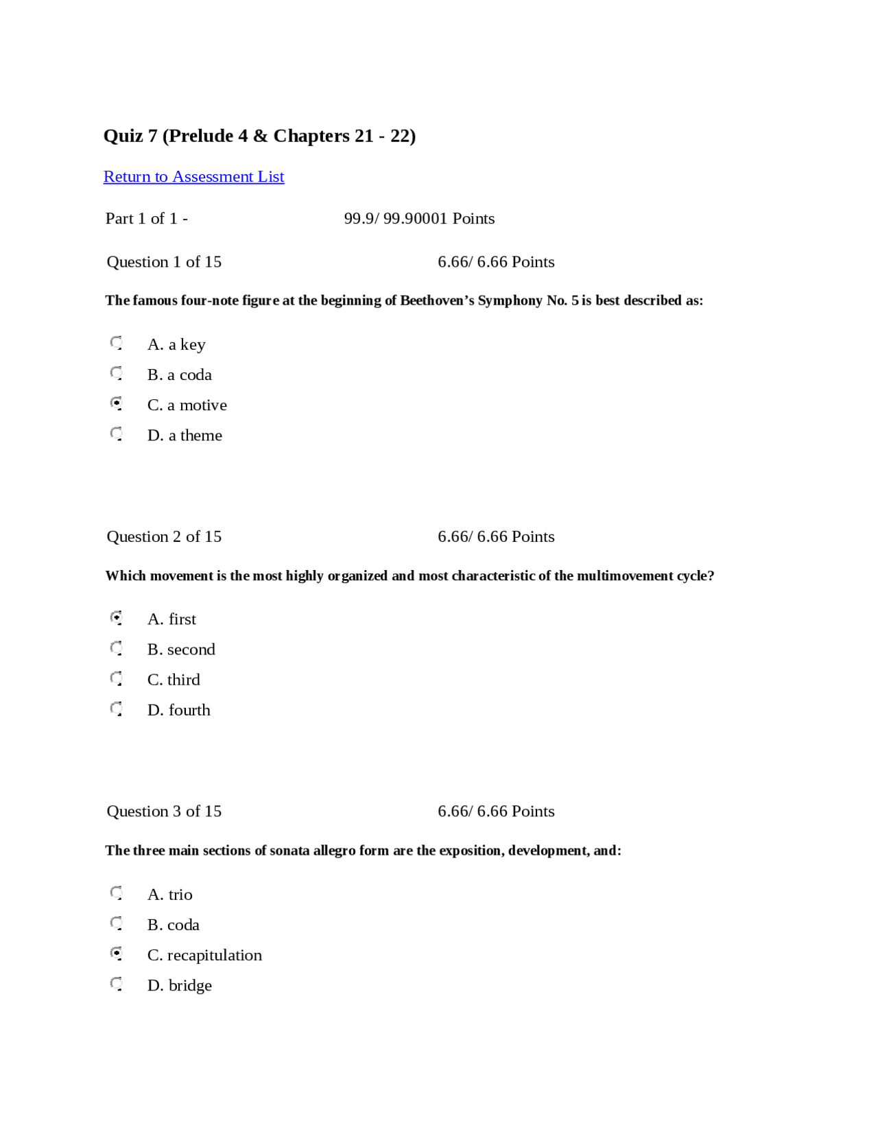 15 Questions on Characteristics of Multi Movement Cycles - Quiz 7 | MUS ...