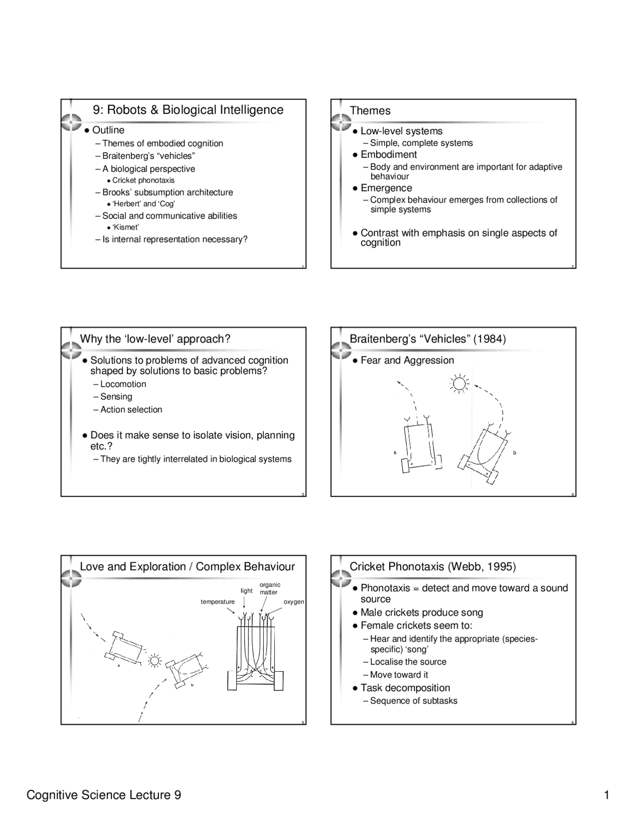 Cognitive Science Robots Lecture Notes Psychology Docsity 