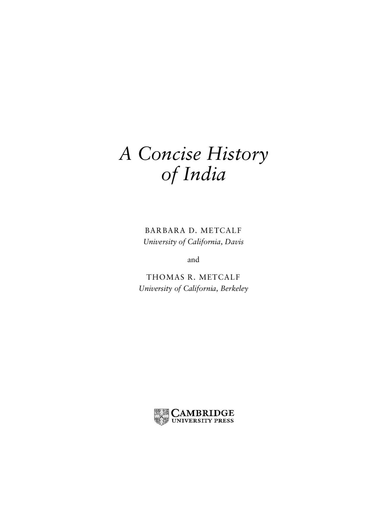 a-concise-history-of-india-essay-indian-history-b-d-metcalf