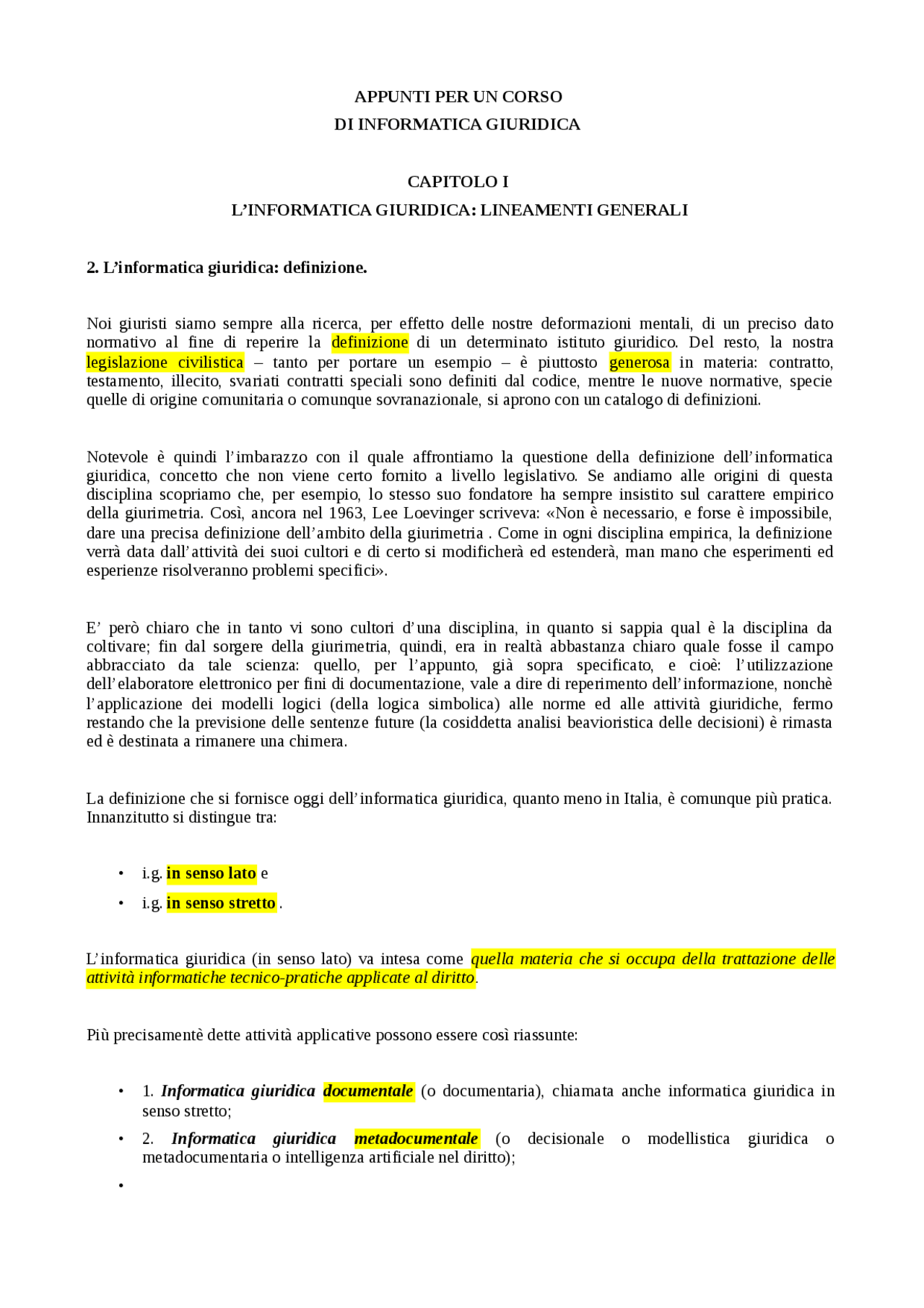 Appunti Laboratorio Informatica Docsity