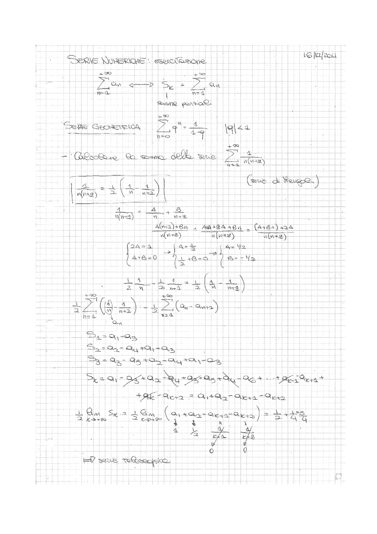 Appunti Serie Numeriche Docsity
