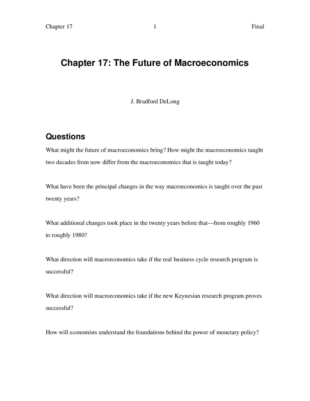 Introduction to Macroeconomics -Chapter 17-Book Summary-Sociology | Summaries Macroeconomics ...