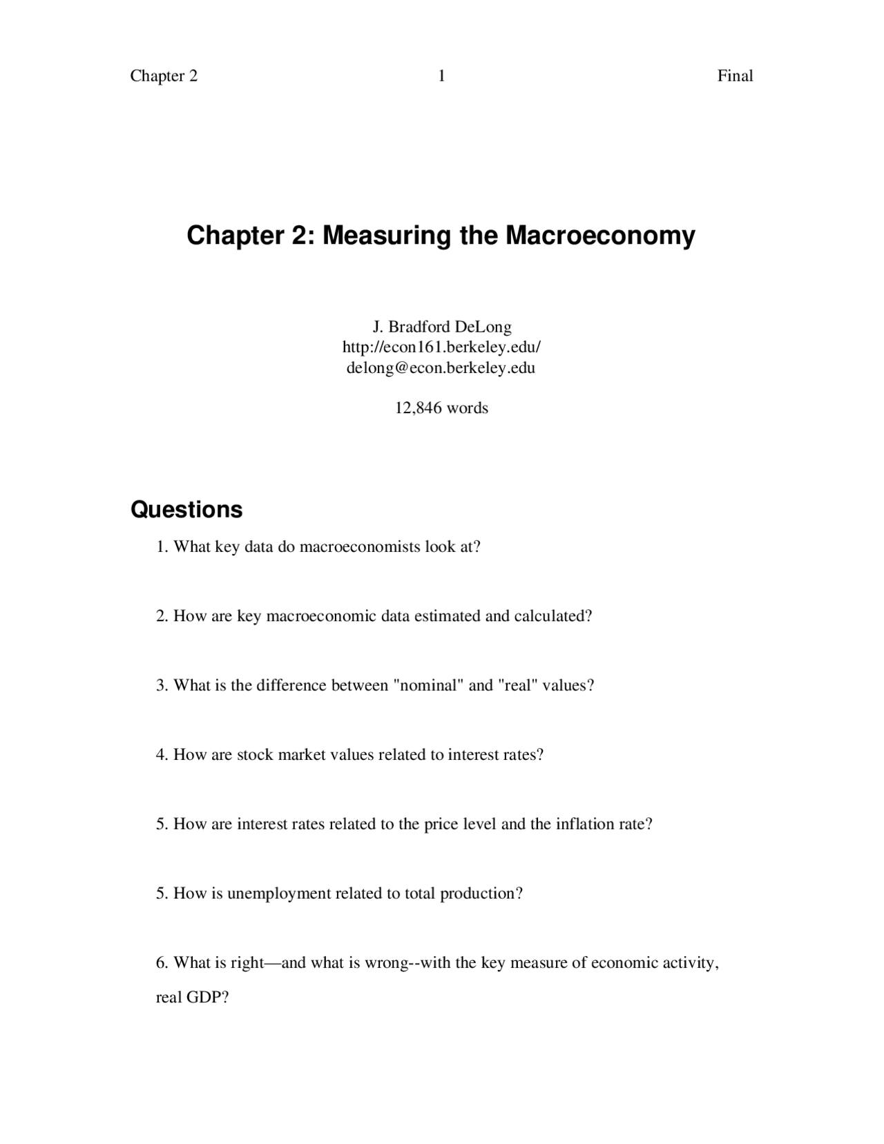 Introduction to Macroeconomics -Chapter 2-Book Summary-Sociology | Summaries Macroeconomics ...