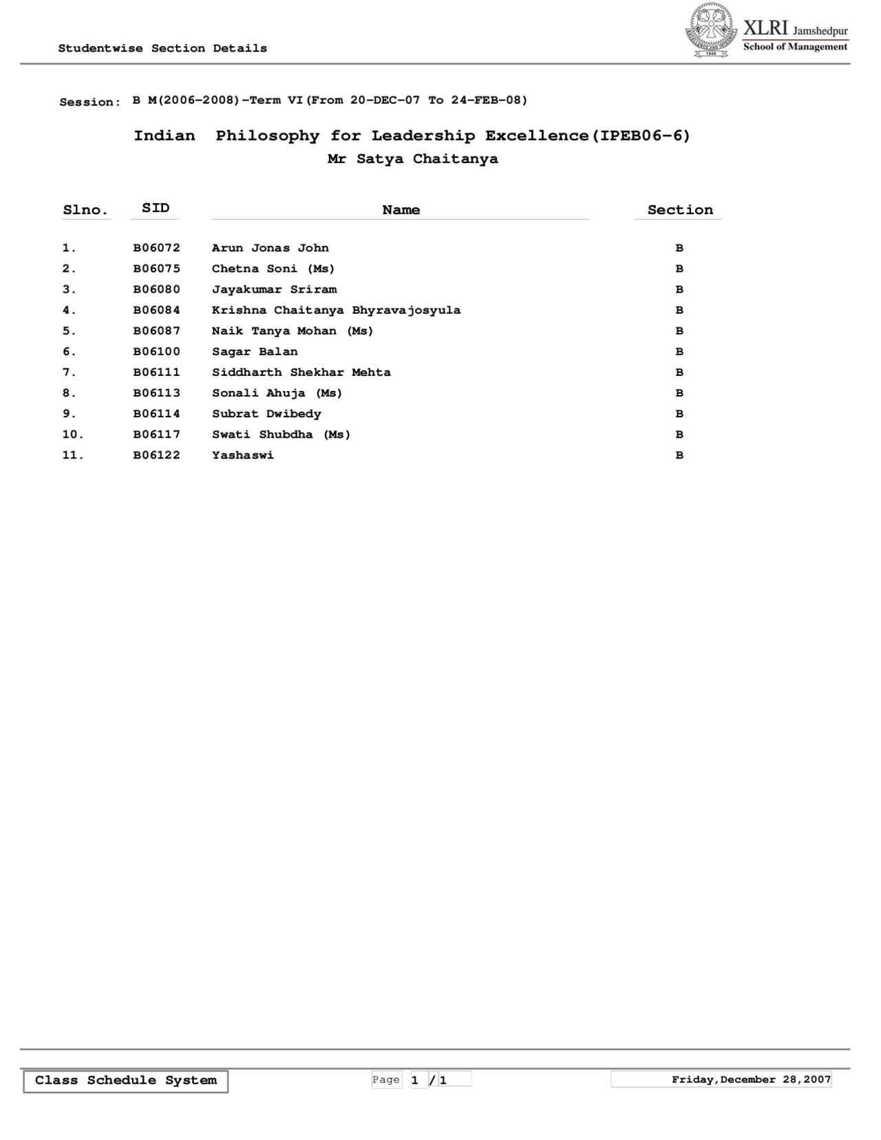 Indian Philosophy For Leadership Excellenceipeb06 6 Lecture Notes