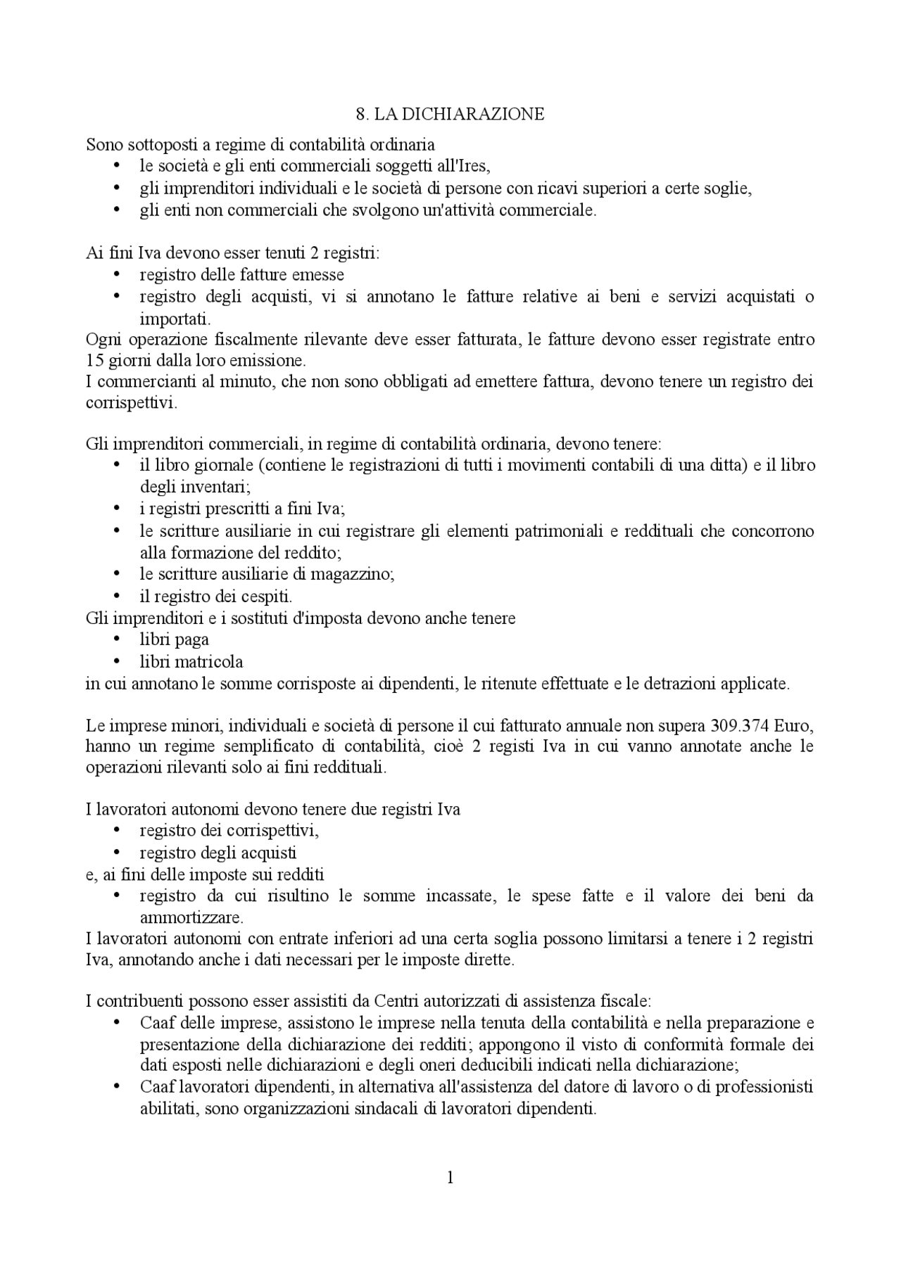 Riassunto Compendio Di Diritto Tributario Tesauro 4°ed 2010 Cap