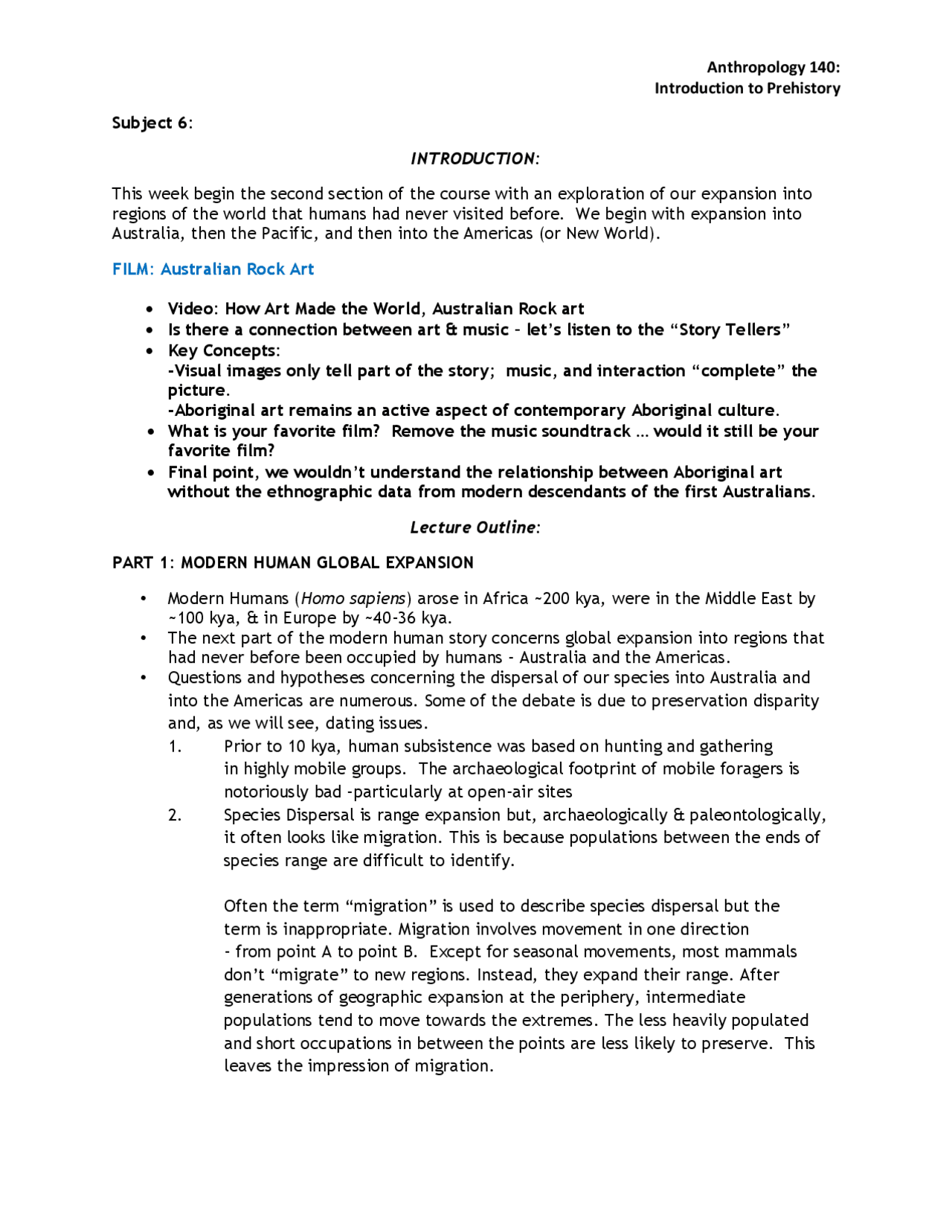 Australian Rock Art Introduction To Prehistory Anthropology Anth