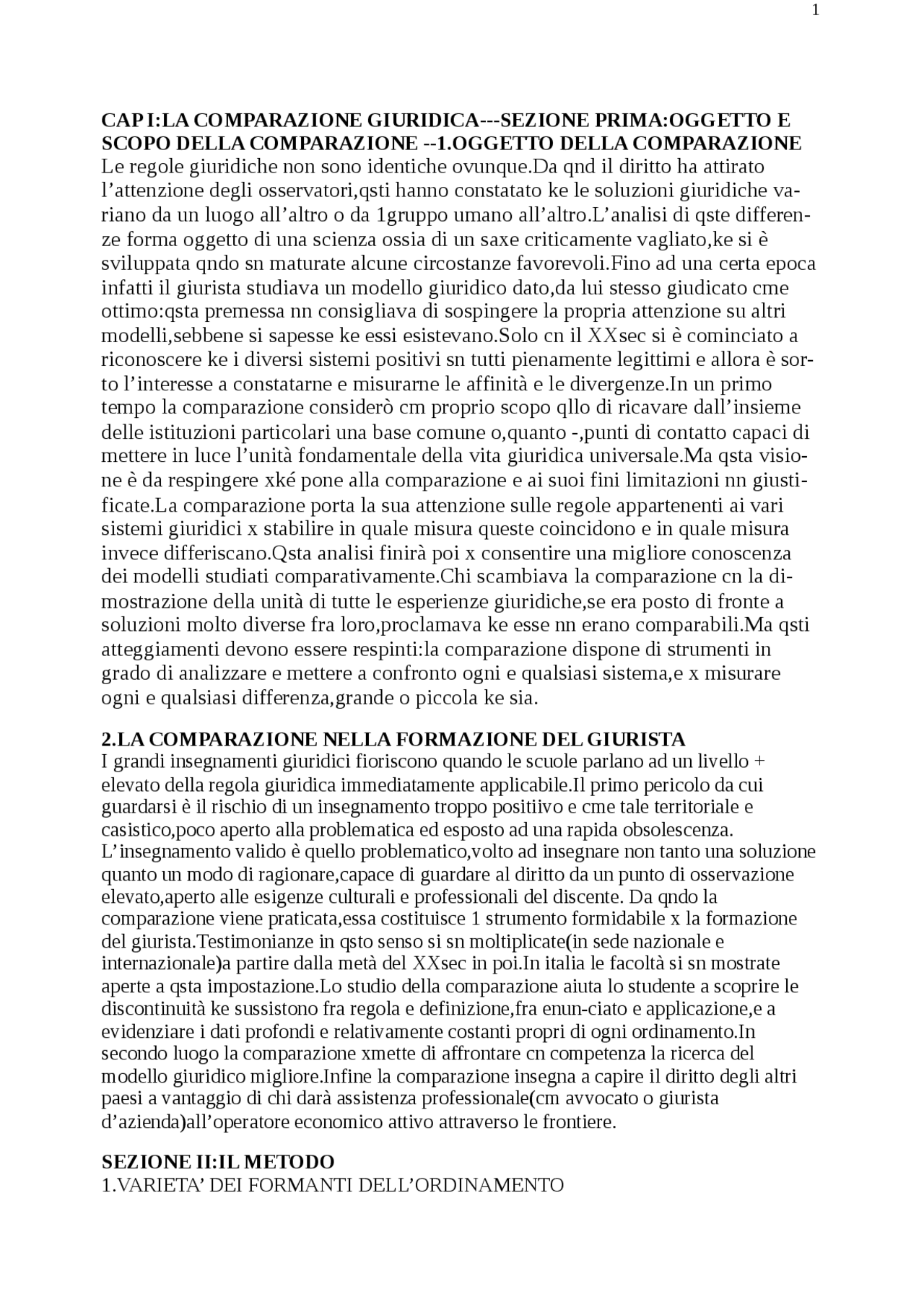 Riassunti Sistemi Giuridici Comparati Docsity