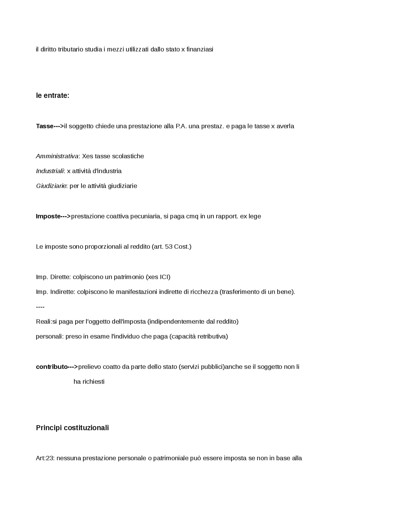 Schema Riassuntivo Di Diritto Tributario Docsity