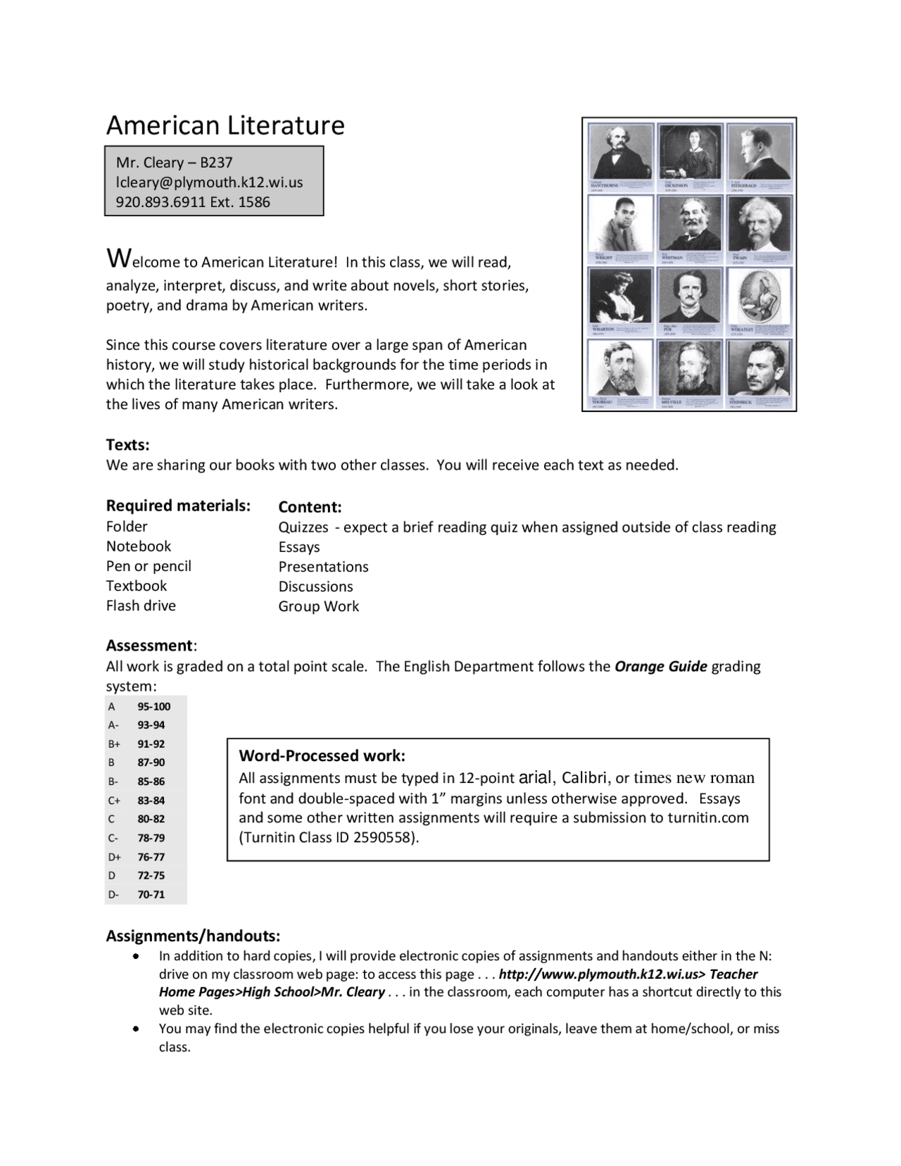 American Literature - Lecture Notes - United State Literature - Mr ...