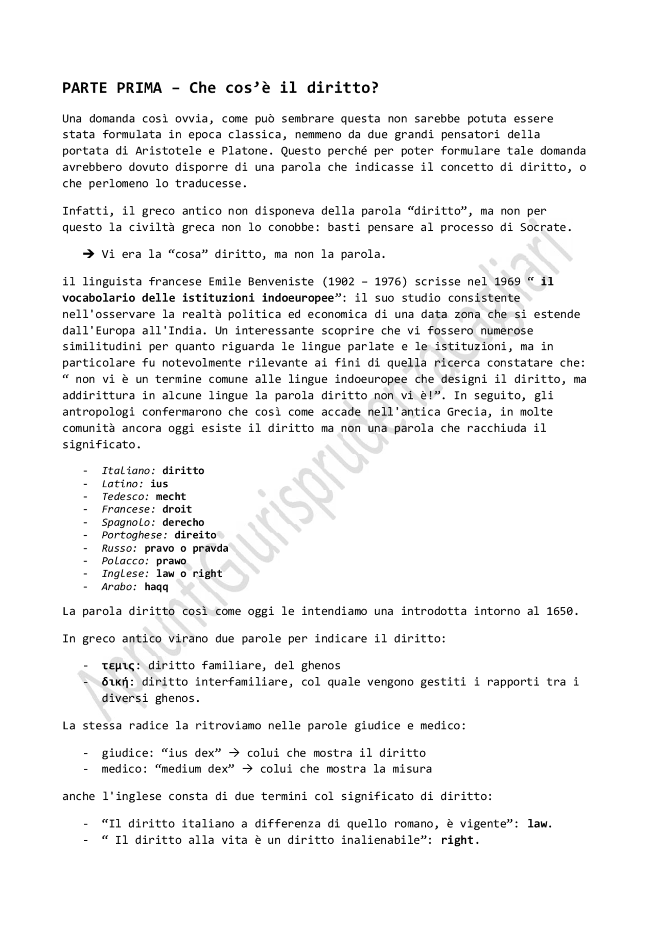 Riassunto Di Filosofia Del Diritto Docsity