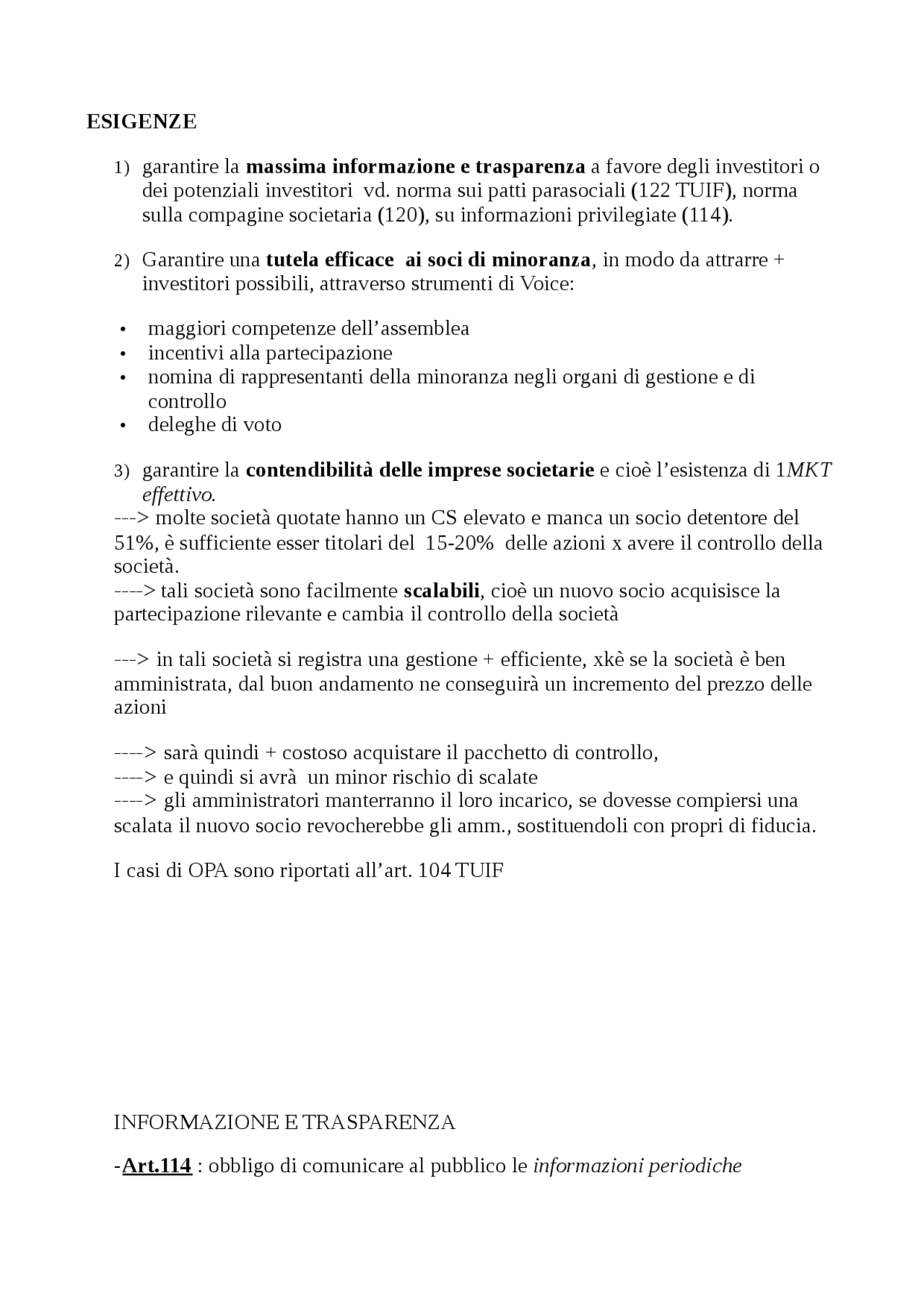 Dispense Sulle Società Quotate Docsity