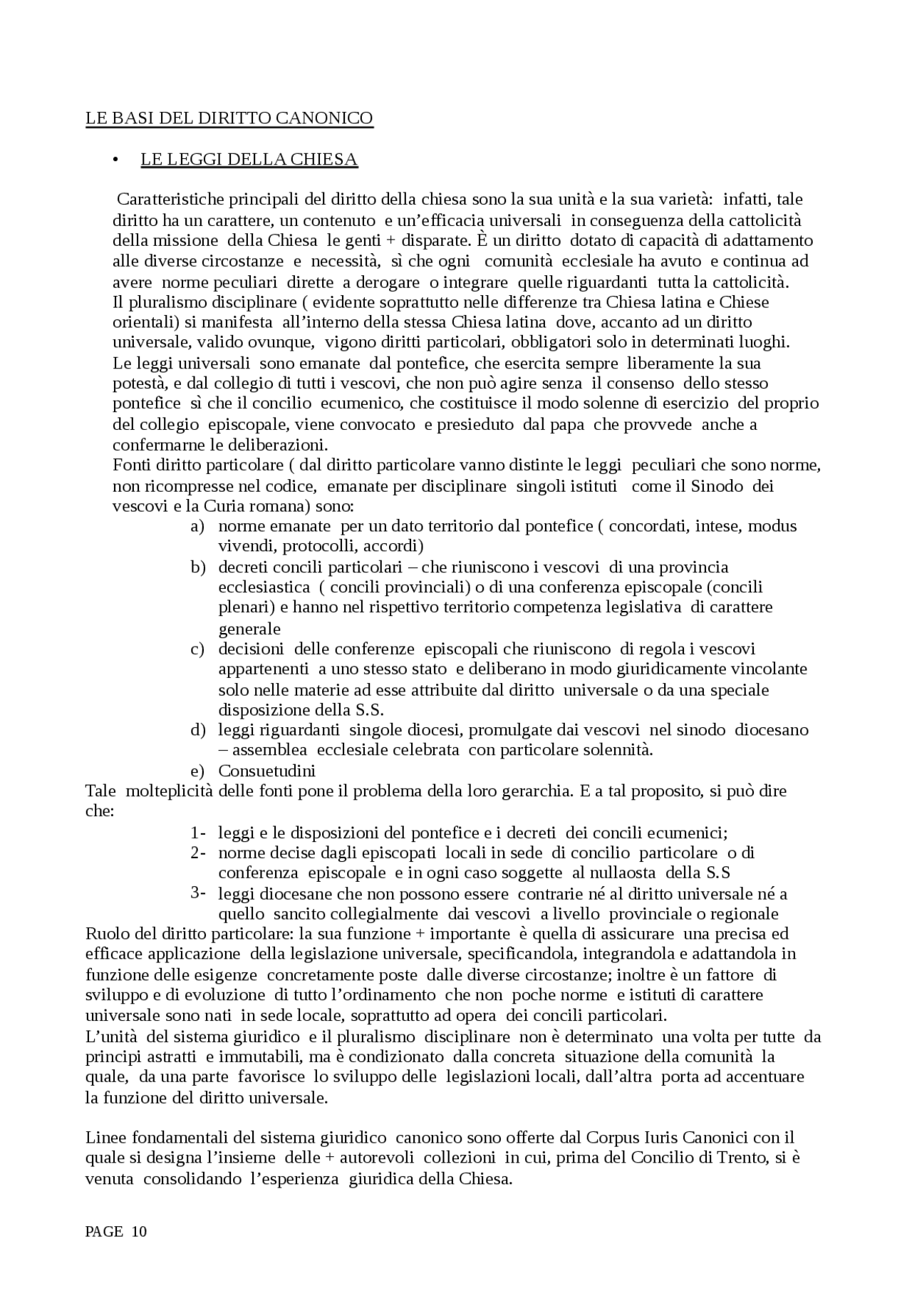 Le Basi Del Diritto Canonico Riassunto Diritto Canonico Docsity