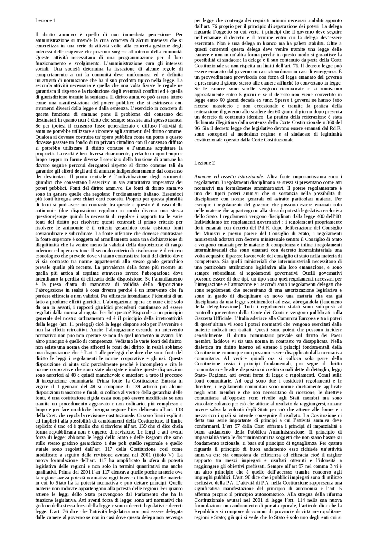 Riassunto Di Diritto Amministrativo Docsity