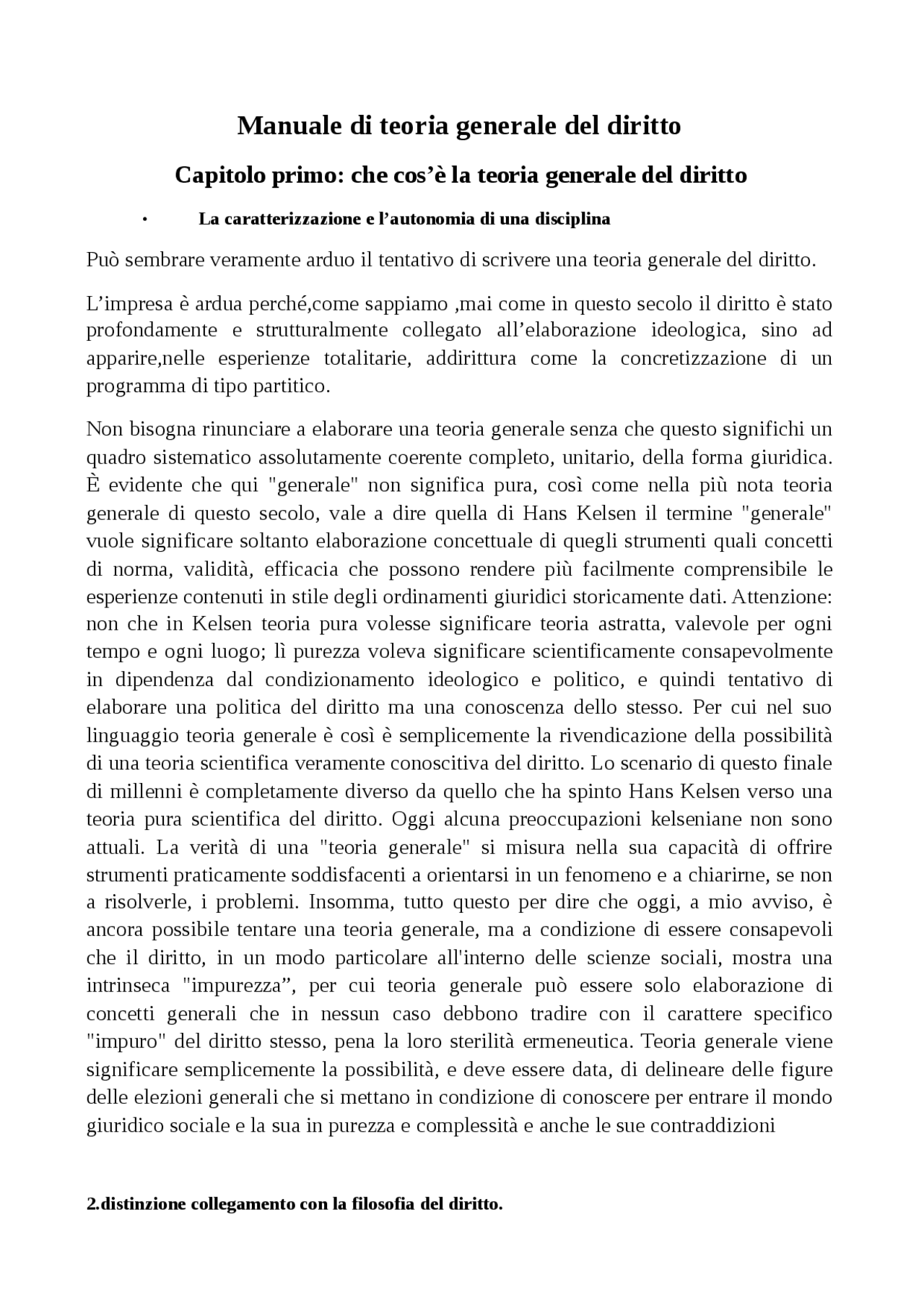 Dispense Di Teoria Generale Del Diritto Docsity