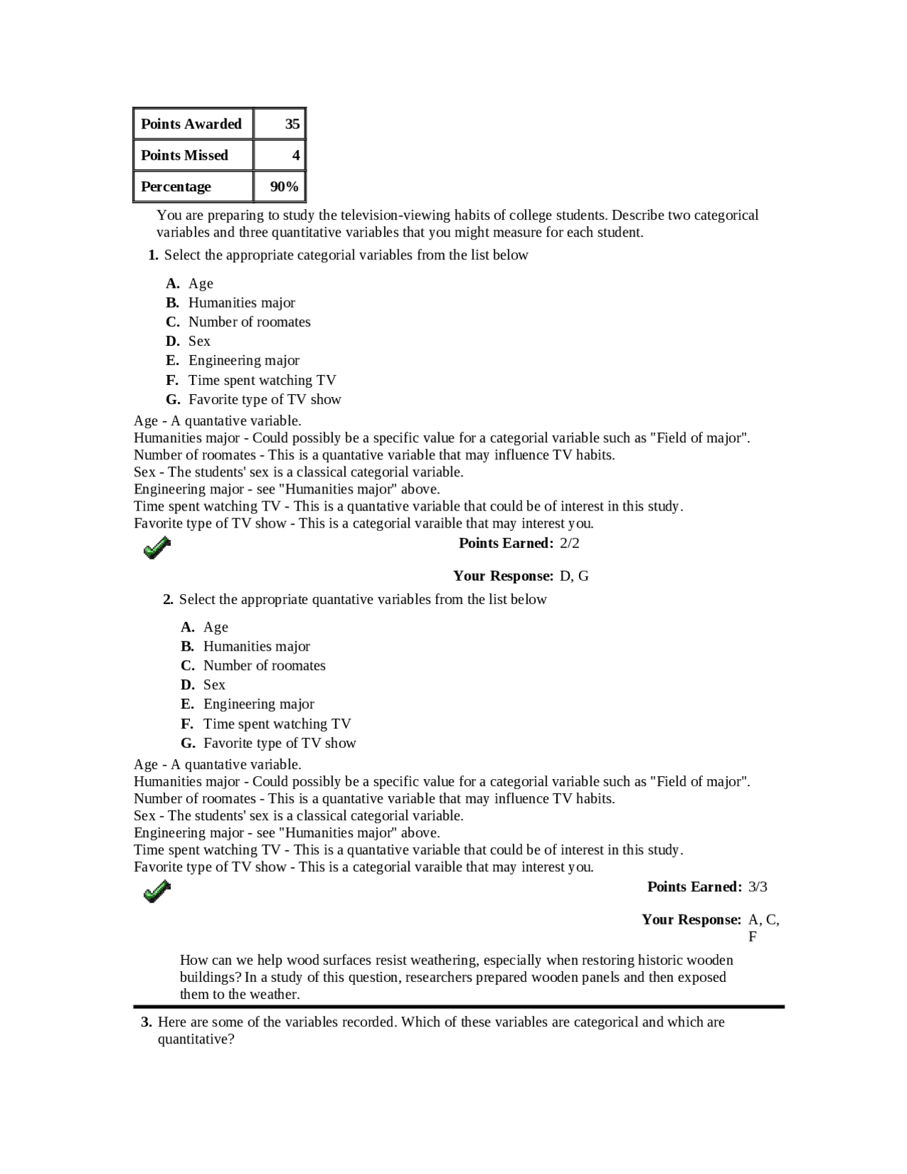 Homework 1 With Answers Introduction To Statistics I Stat 2231