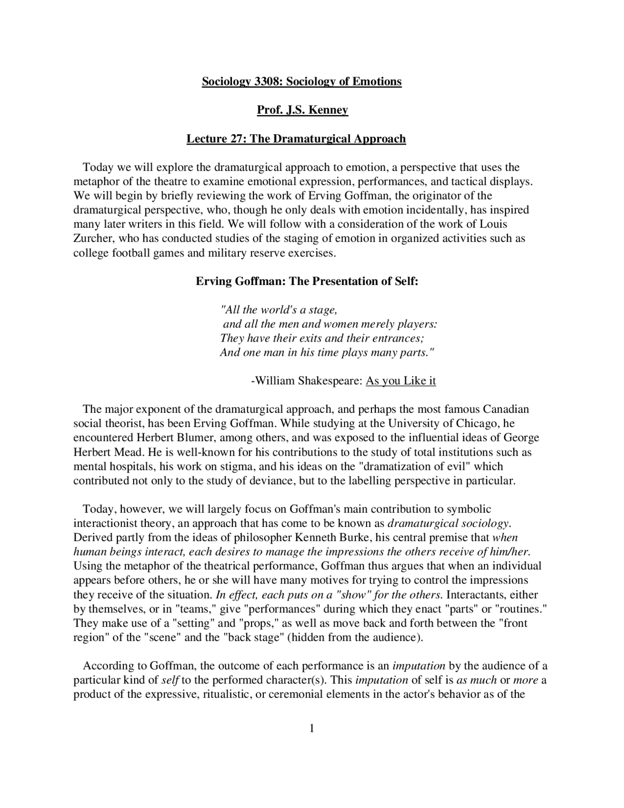 Sociology of Emotions-Lecture Notes 27-Sociology | Study notes ...
