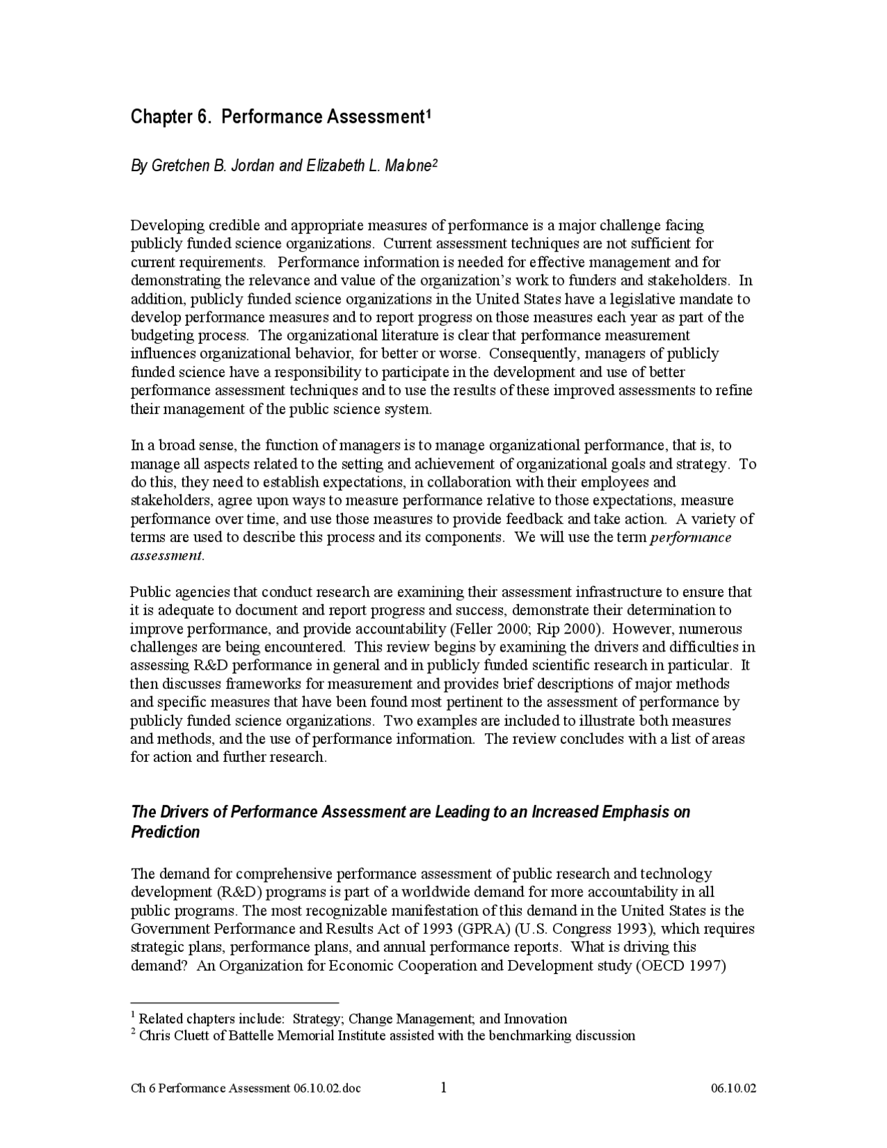 Management Benchmark Study-Book Summary Chapter 06-Literature - Docsity