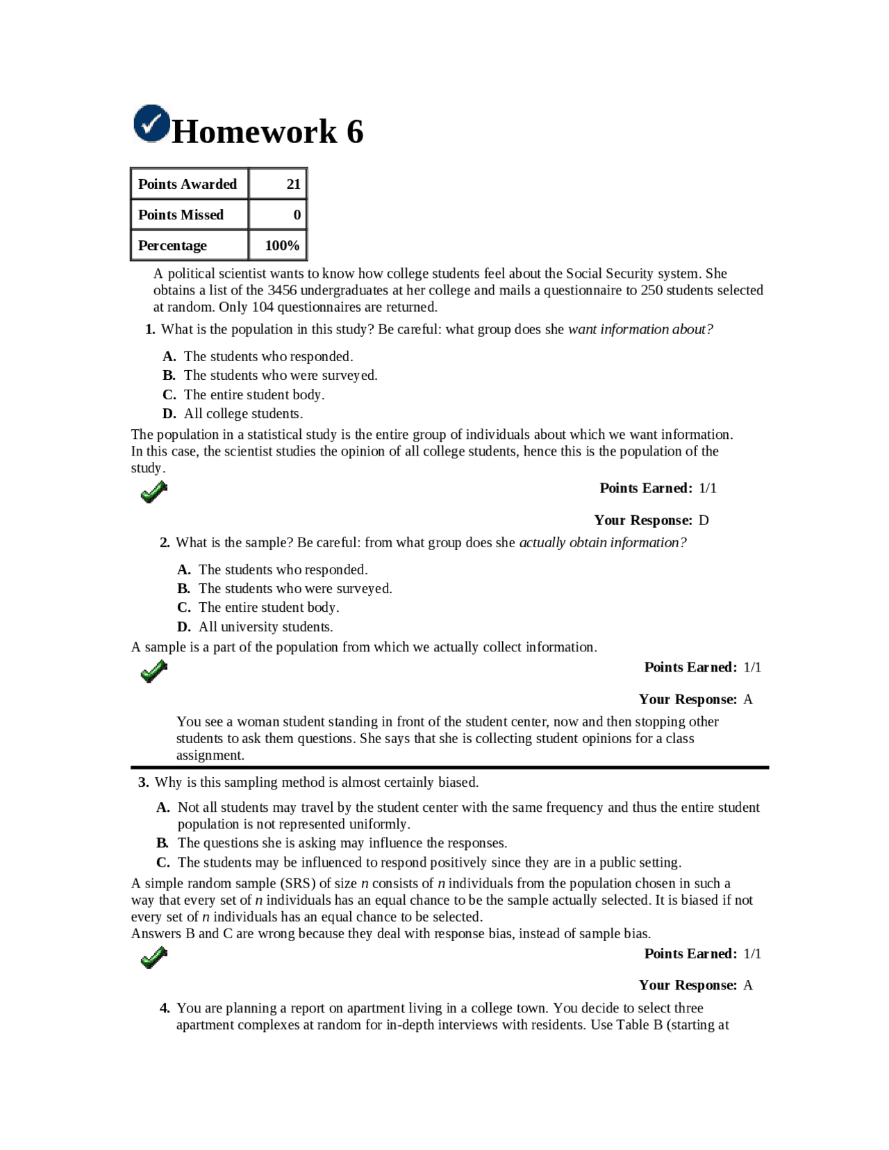 Homework 6 Problems Introduction To Statistics I Rig Stat 2231