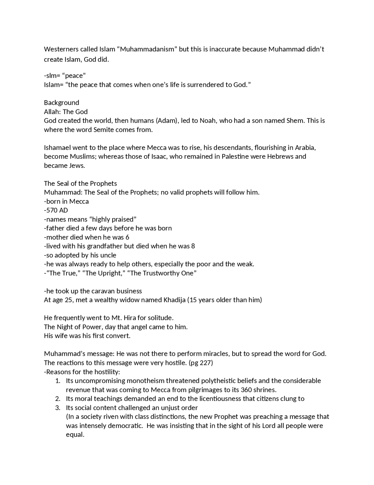 Introduction to Judaism, Christianity, and Islam - Study Guide | RELI ...