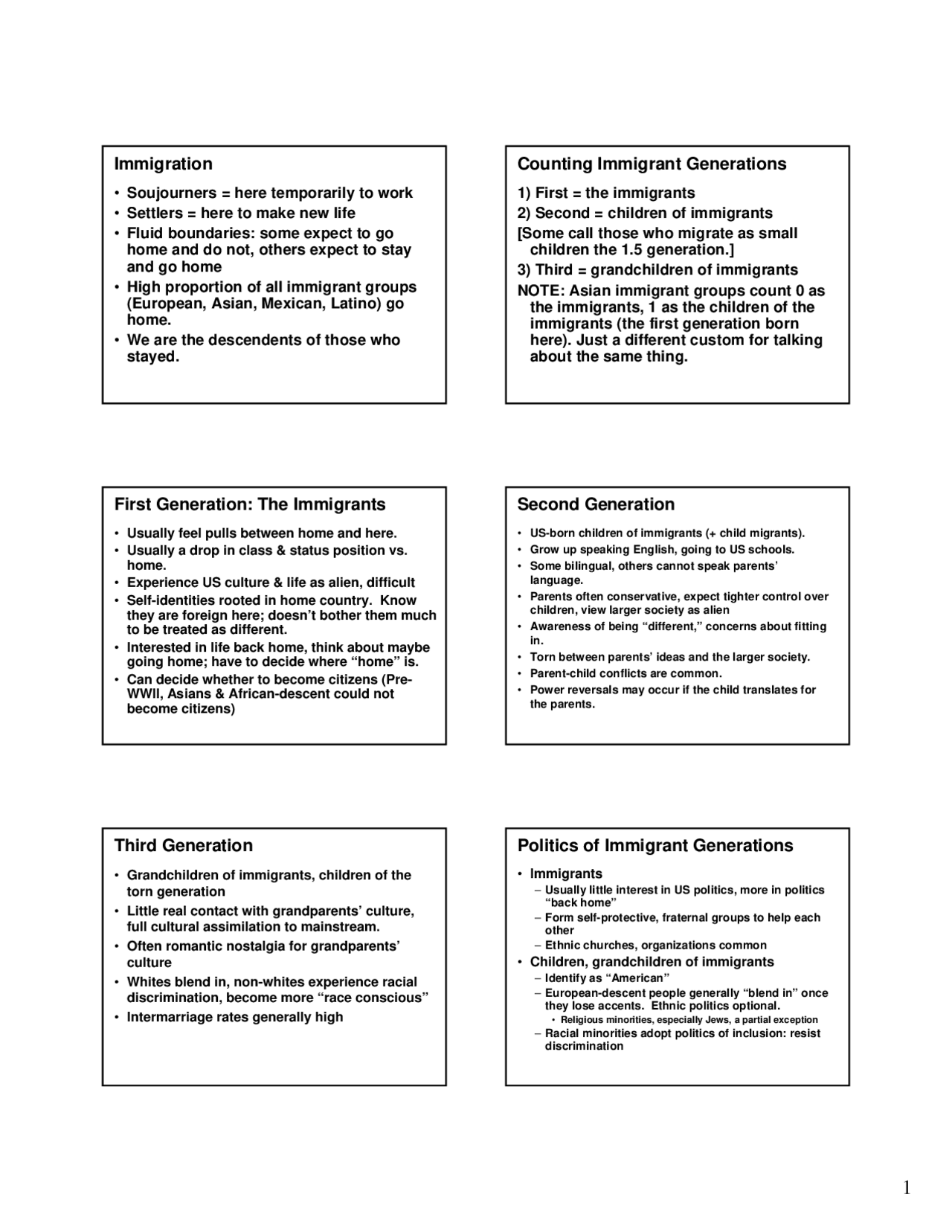 Ethnic Movements In The Us Lecture Slides Immigration Sociology Docsity