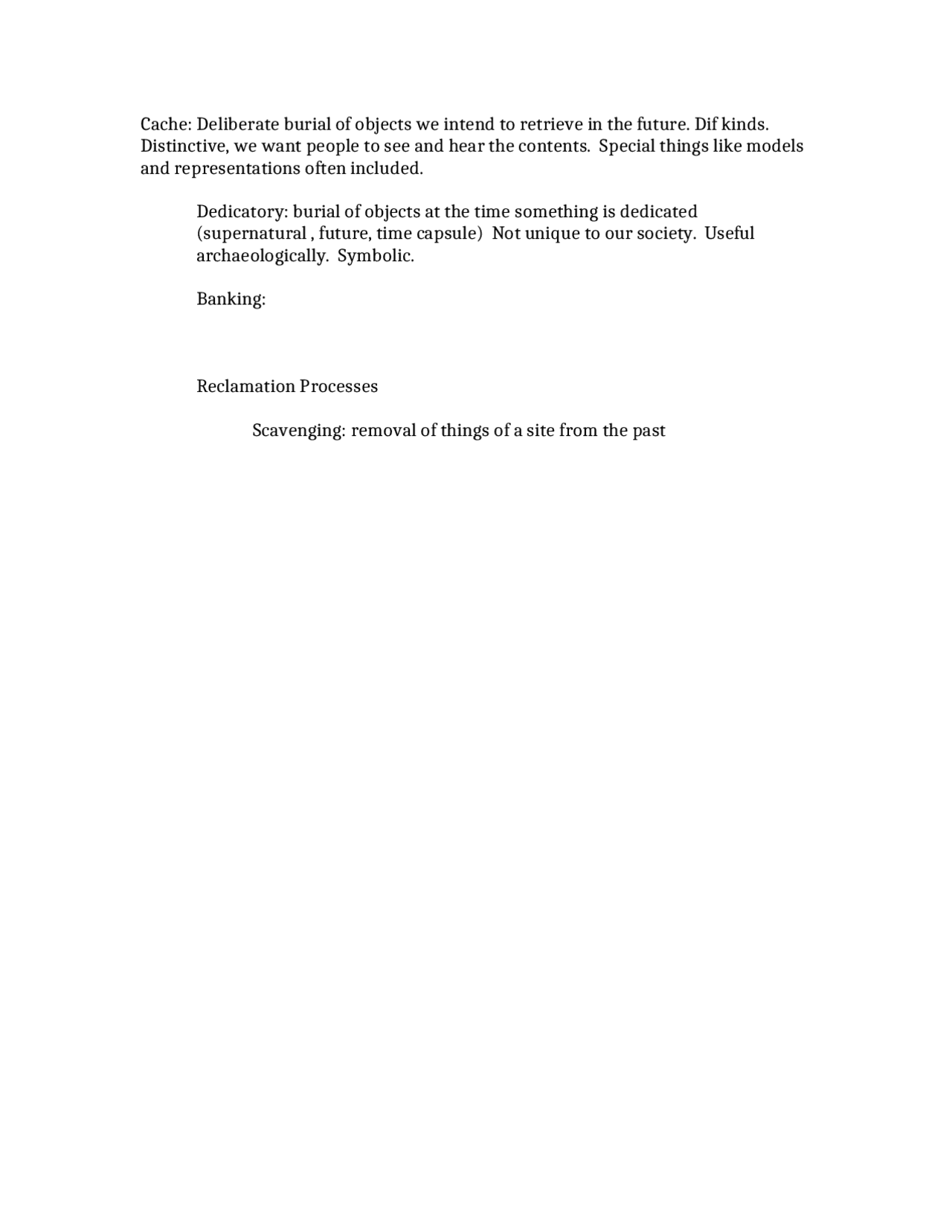 Banking Introduction To Archaeology Notes Anp 203 Docsity