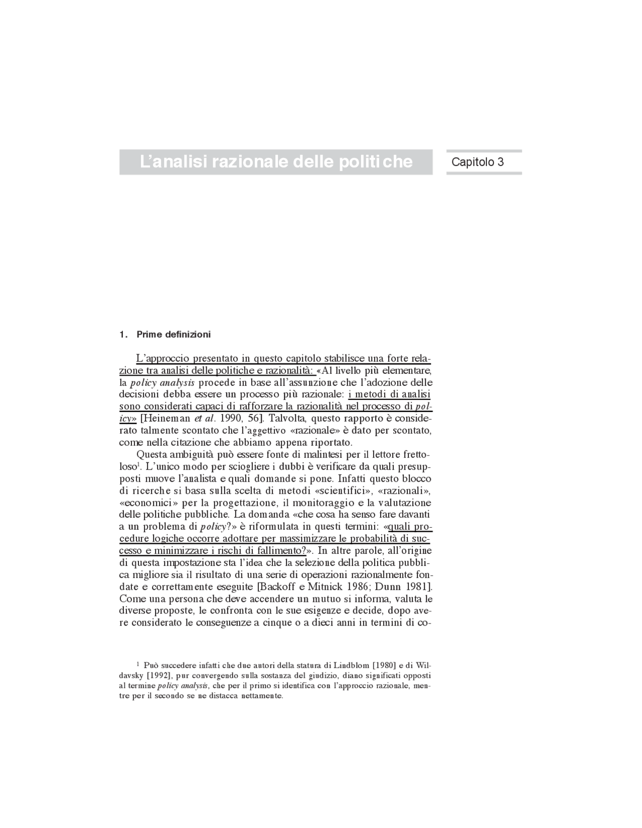 Capire Le Politiche Pubbliche Cap3 Docsity
