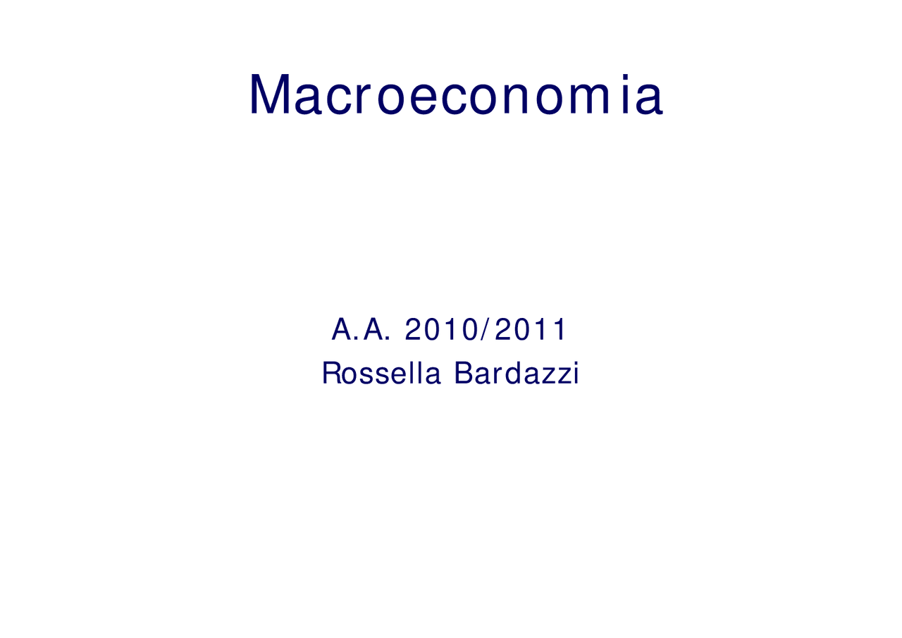 Pil E Inflazione Docsity