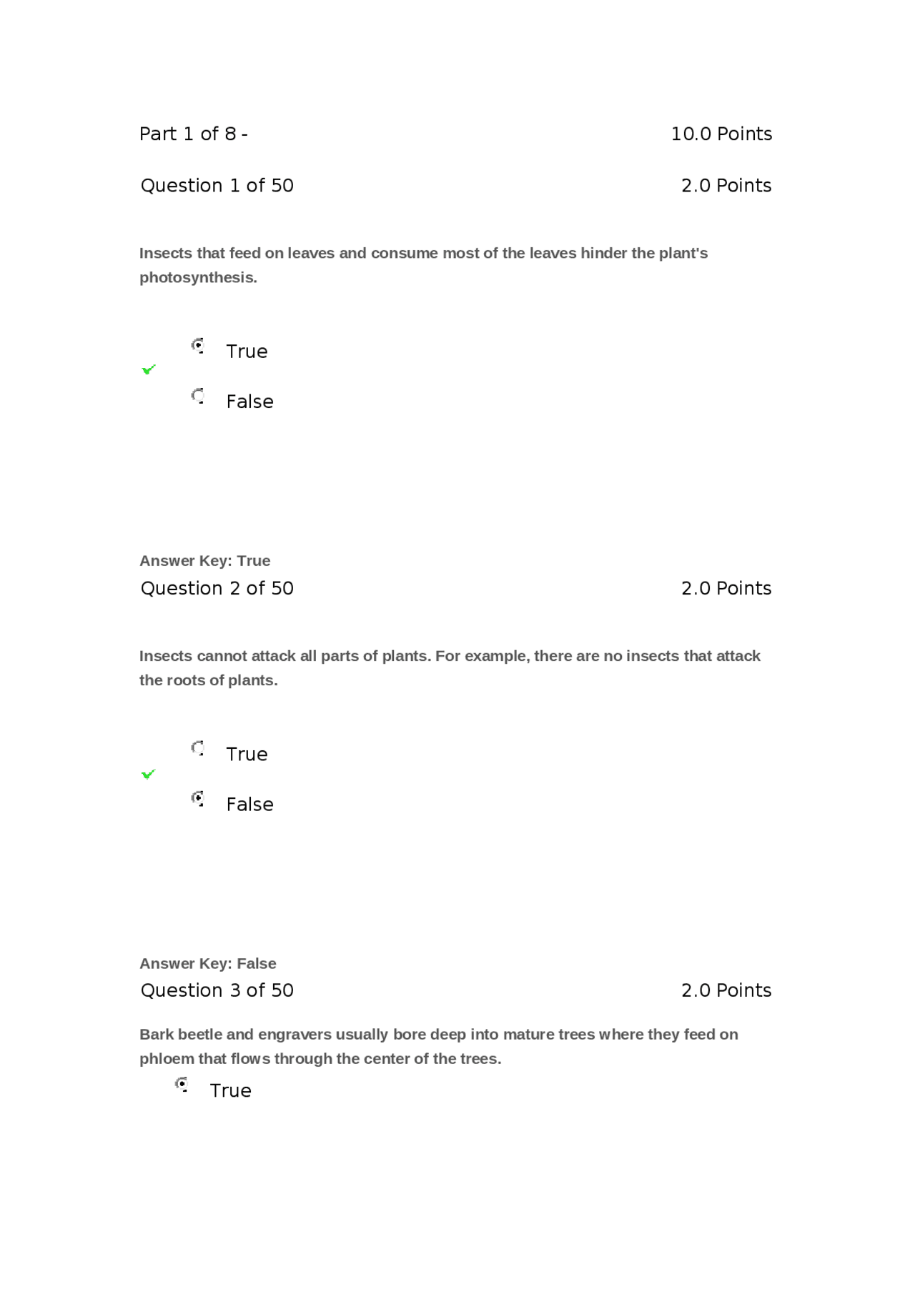 Insects And Human Society Questions With Solutions Ent 2004 Docsity