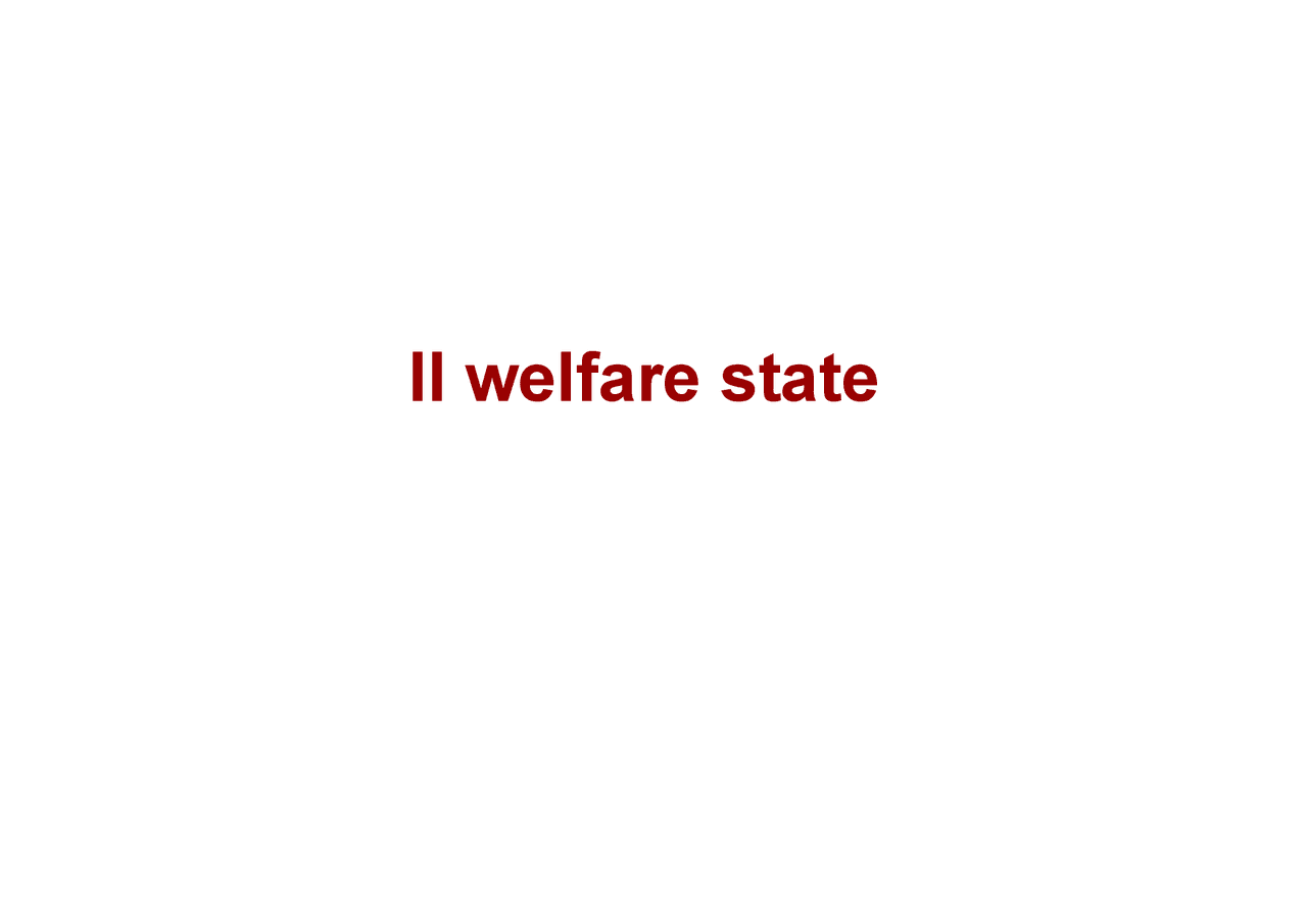 Il welfare state - Docsity