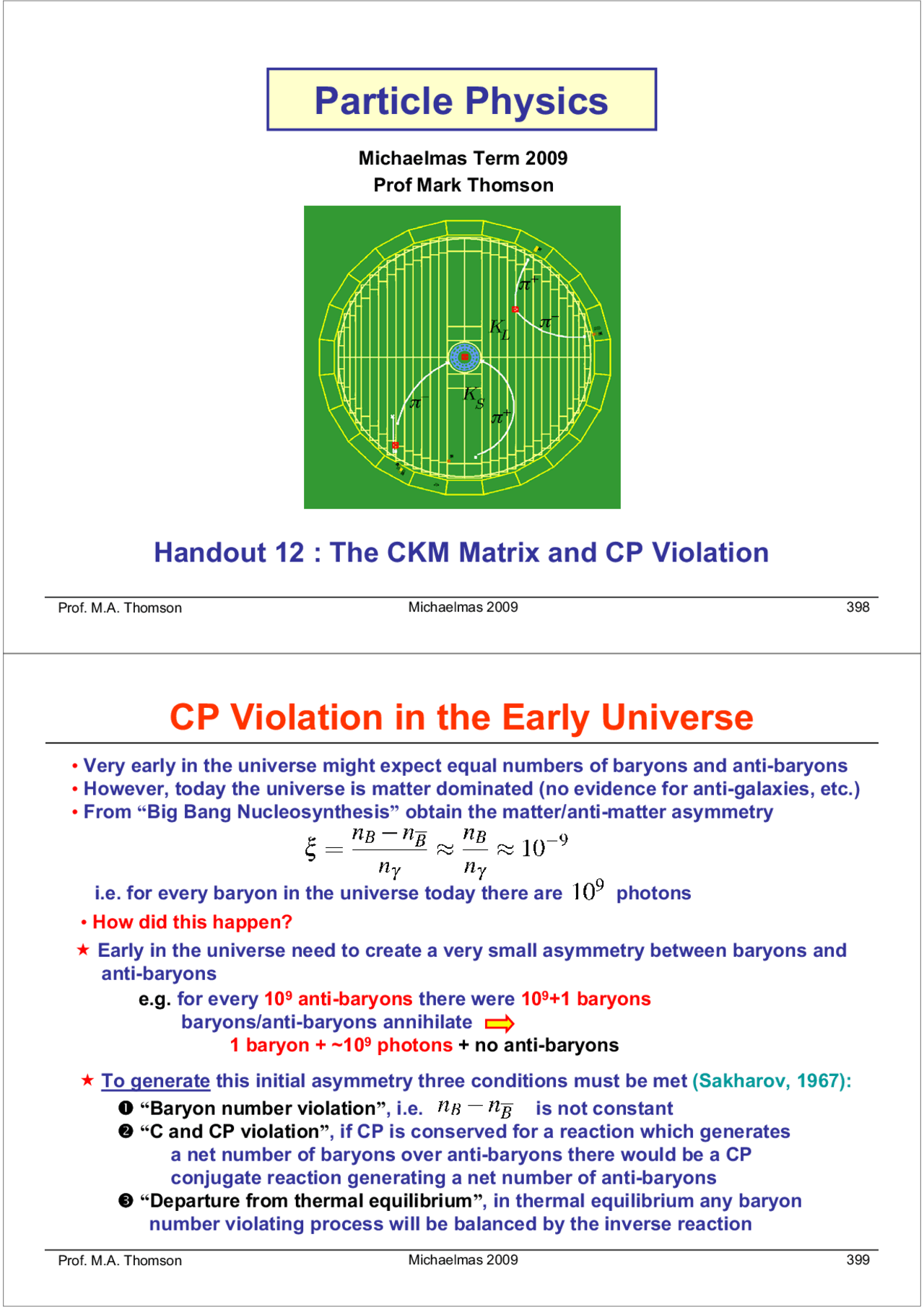Particle Physics Part Iii Handout 12 2004 Physics Docsity