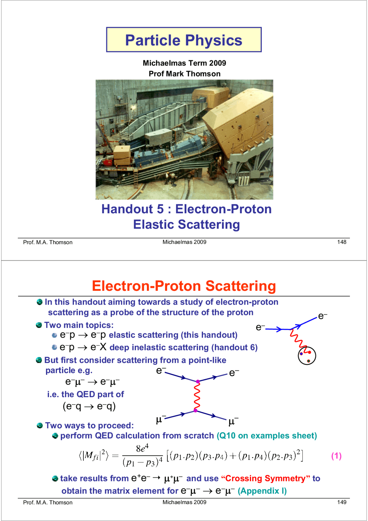 Particle Physics Part Iii Handout 05 2004 Physics Docsity