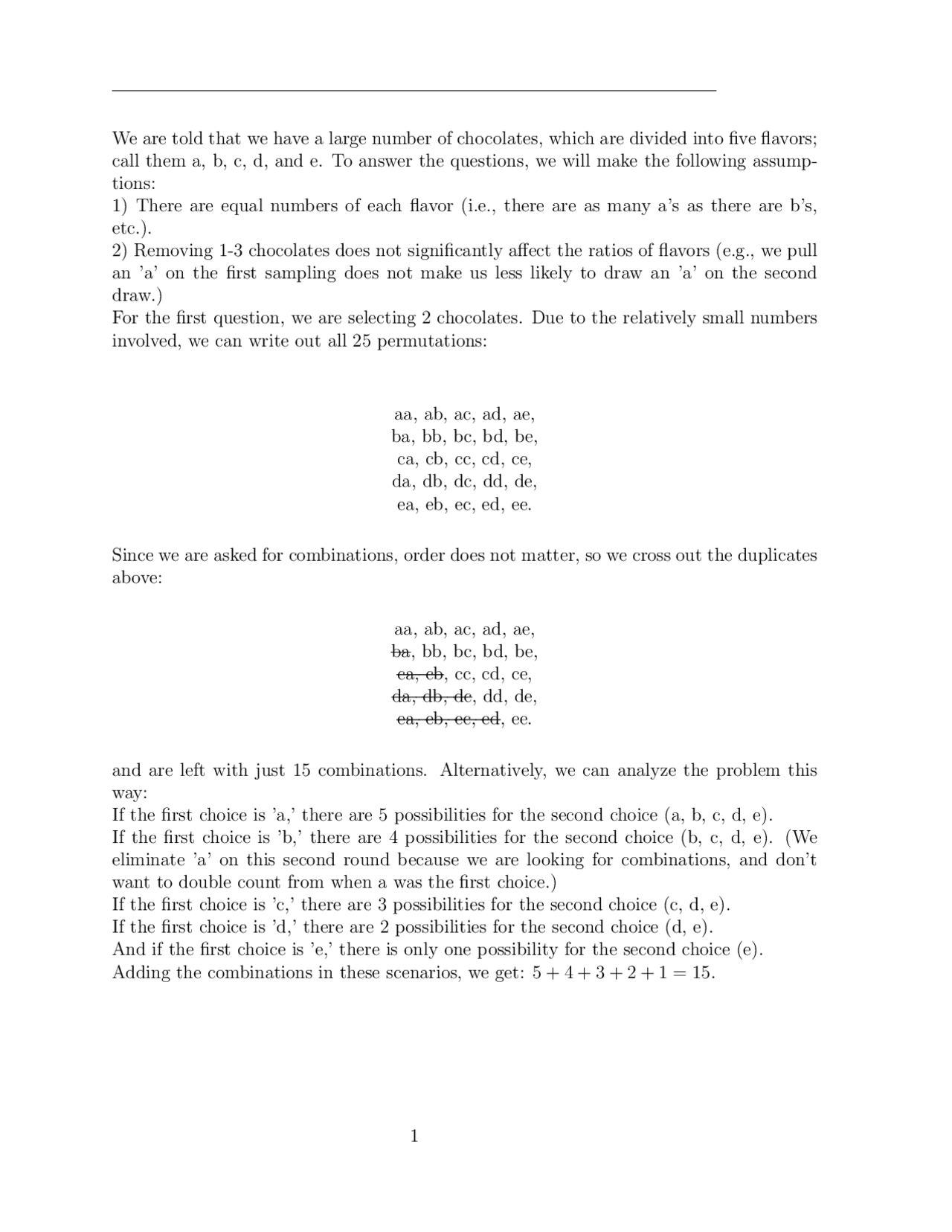 Physic Scientists And Engineers I Chocolate Combos Phy 183 Docsity