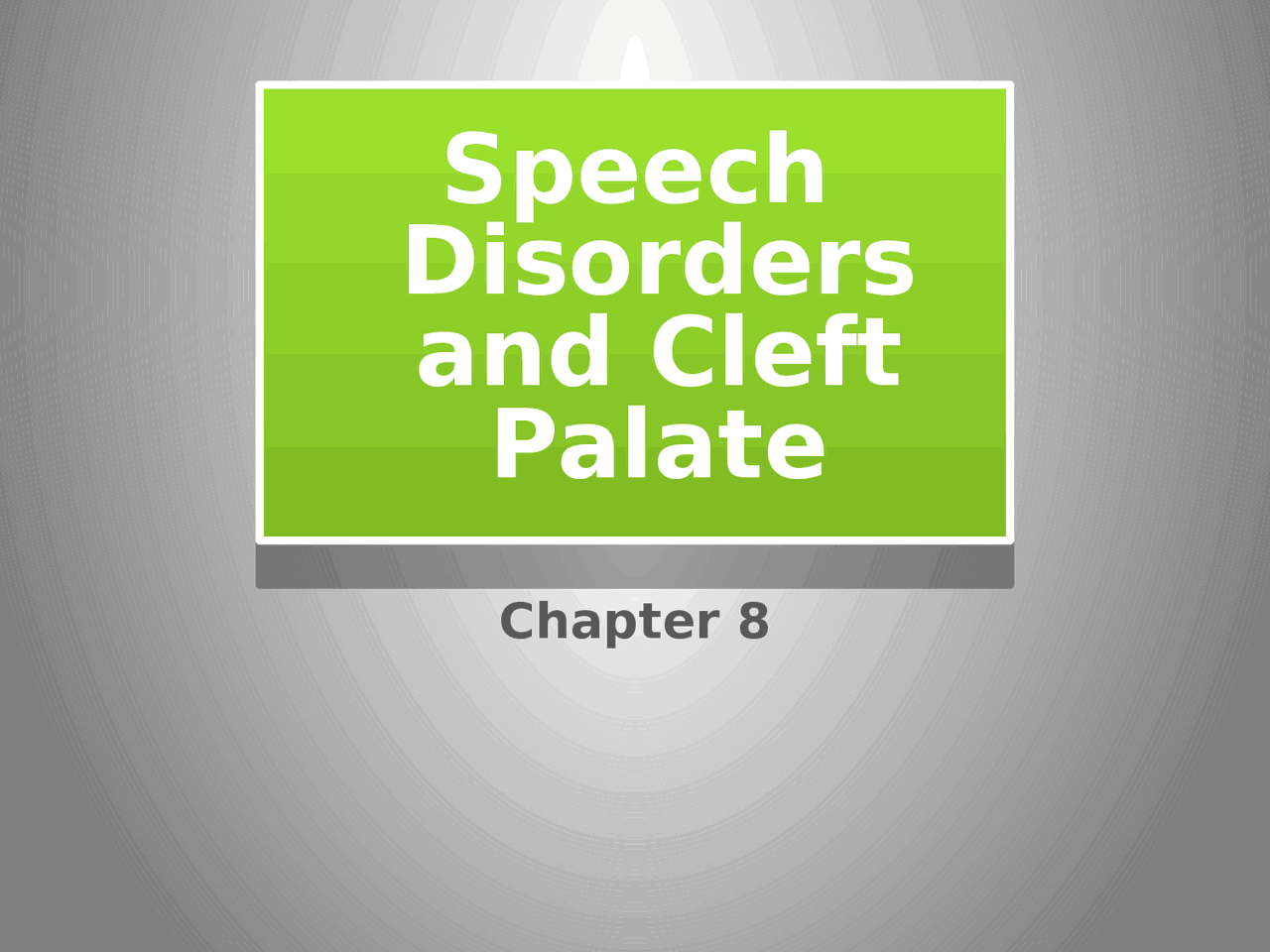 Speech Disorders And Cleft Palate Lecture Slides Comd 2081 Docsity